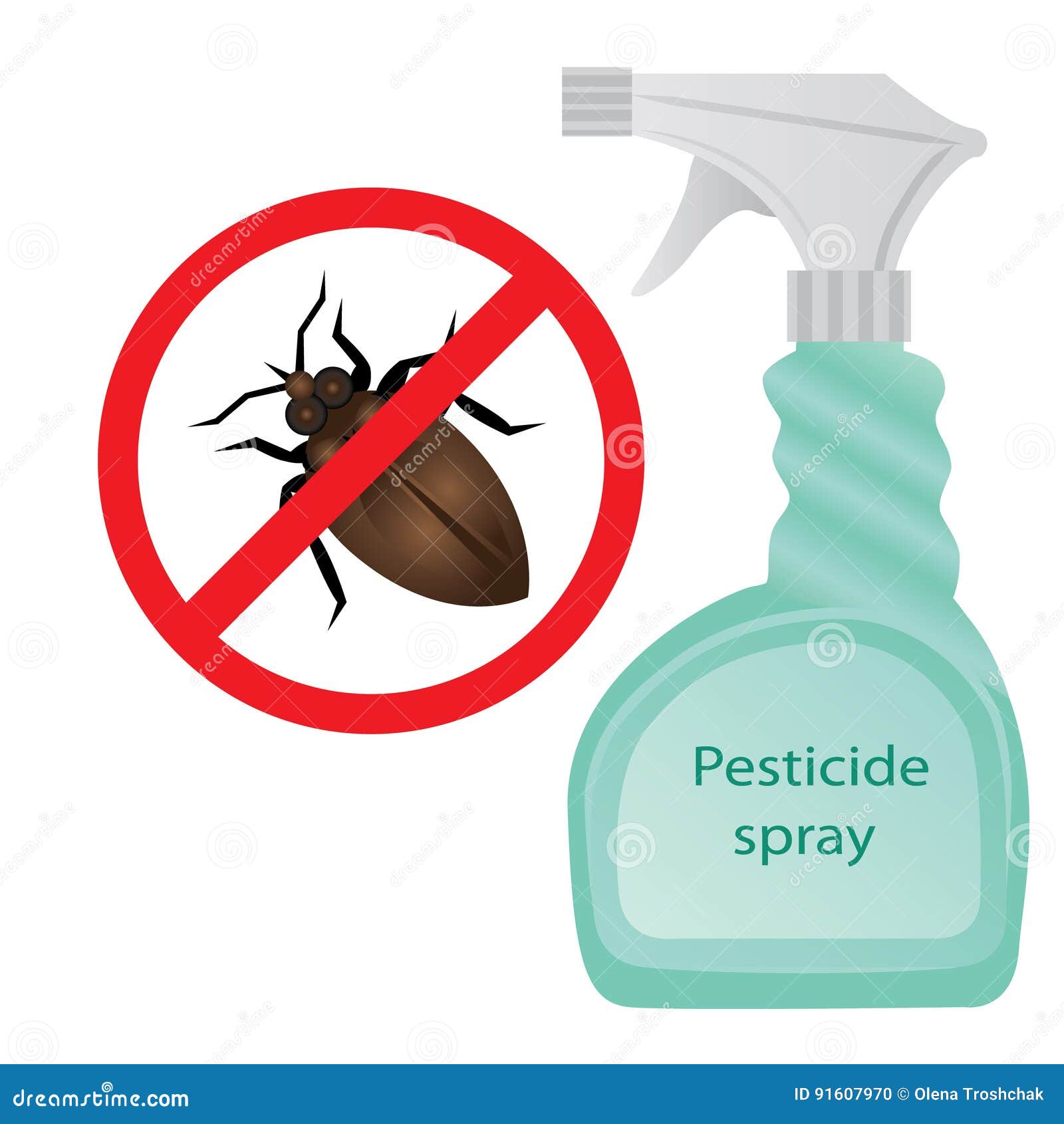 Pesticide stock vector. Illustration of termite, pesticide - 91607970