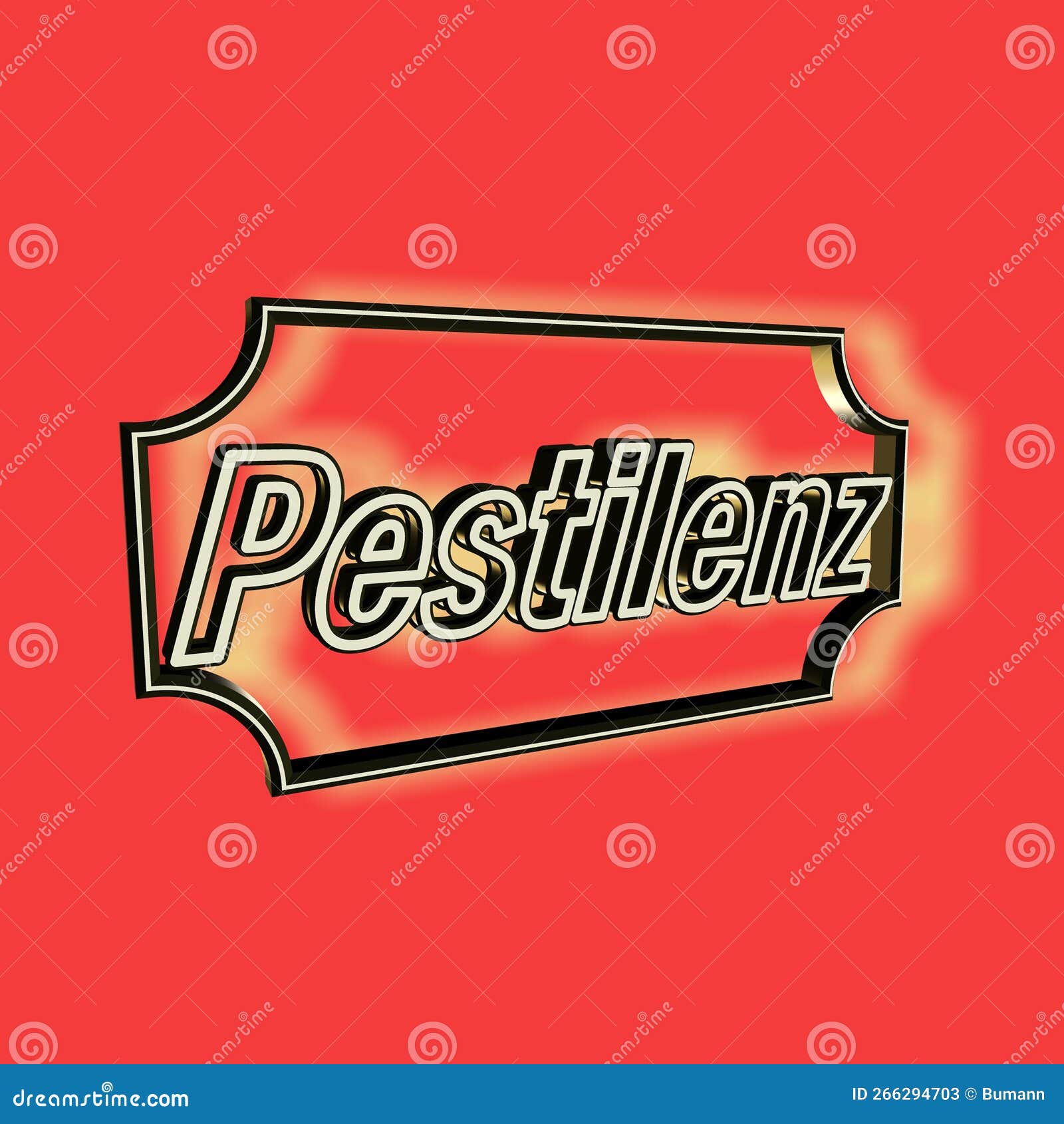 `Pestilenz` = `Pestilence` - Word, Lettering or Text As 3D Illustration ...