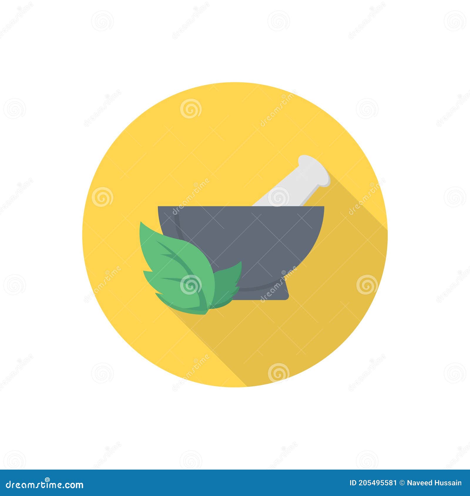 Pestle Vector Flat Colour Icon Stock Vector - Illustration of mortar ...