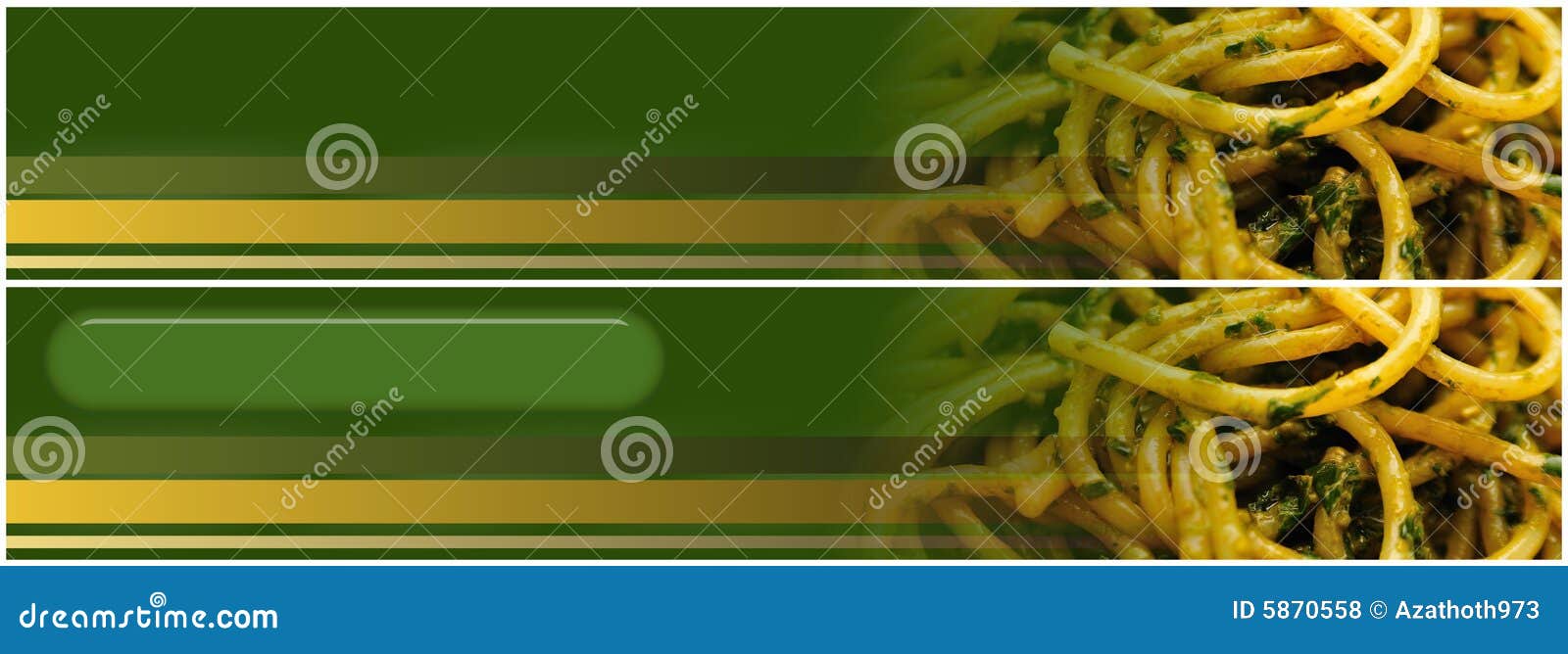 Pesto Spaghetti Header Banner Stock Illustration - Illustration of page ...
