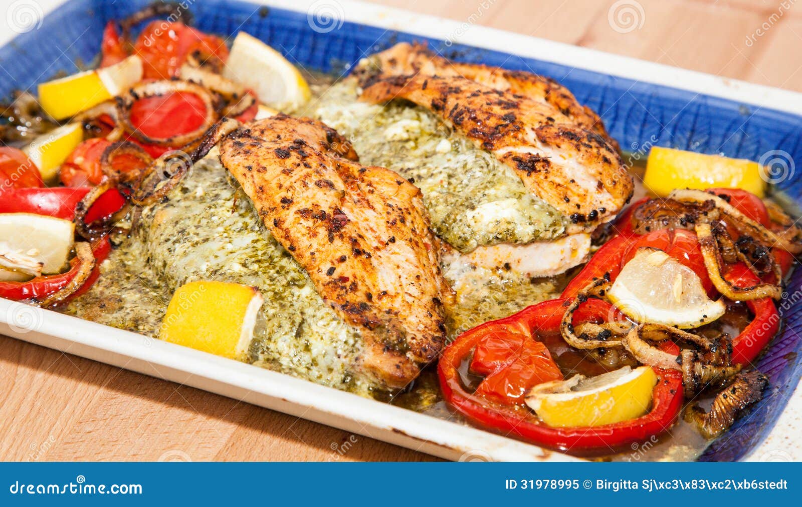 Pesto Stuffed Chicken Fillets. Stock Image - Image of pesto, lunch ...