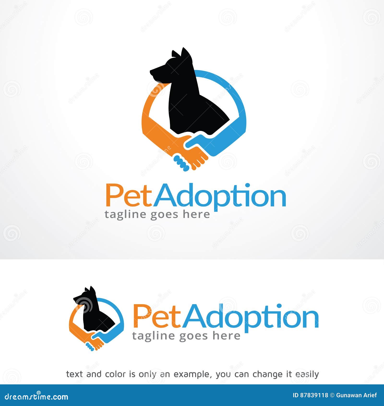Pet Adoption Logo Template Design Vector Stock Vector - Illustration of ...