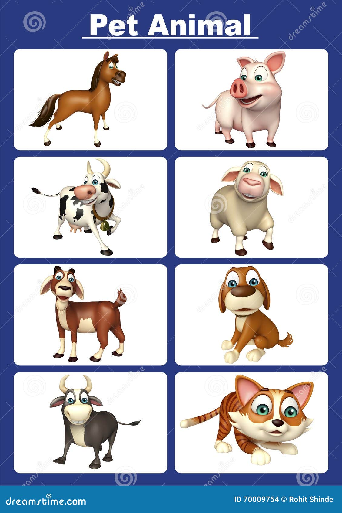 Pet animal chart stock illustration. Illustration of nature - 70009754