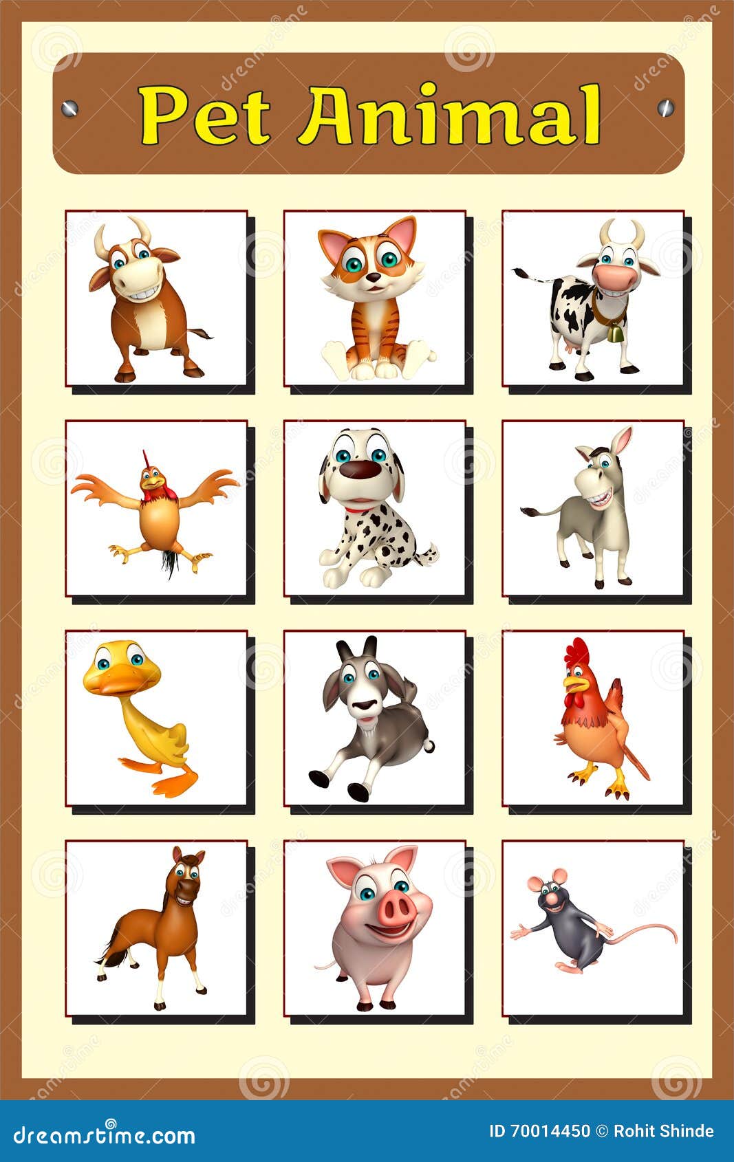 Pet animal chart stock illustration. Illustration of collection - 70014450