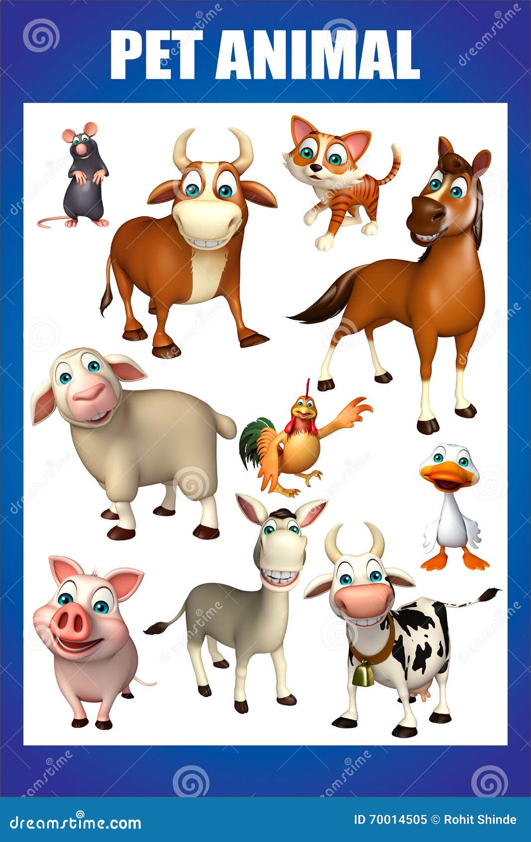 Pet animal chart stock illustration. Illustration of poster - 70014505