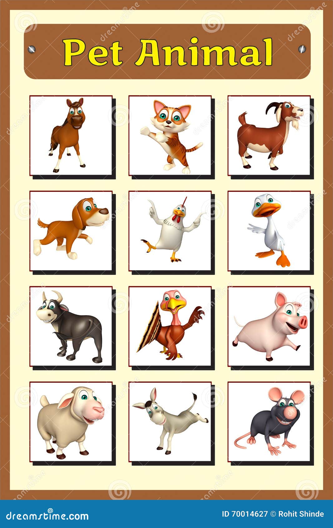Pet animal chart stock illustration. Illustration of cute - 70014627