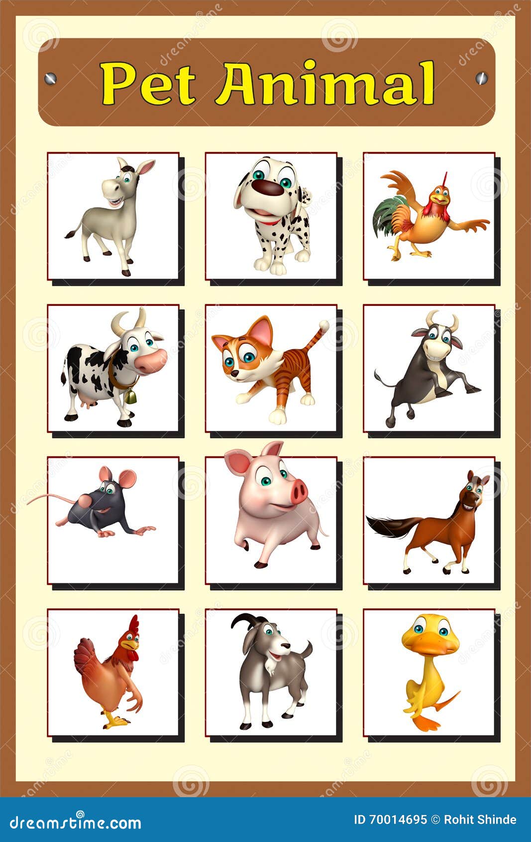 Pet animal chart stock illustration. Illustration of comic - 70014695