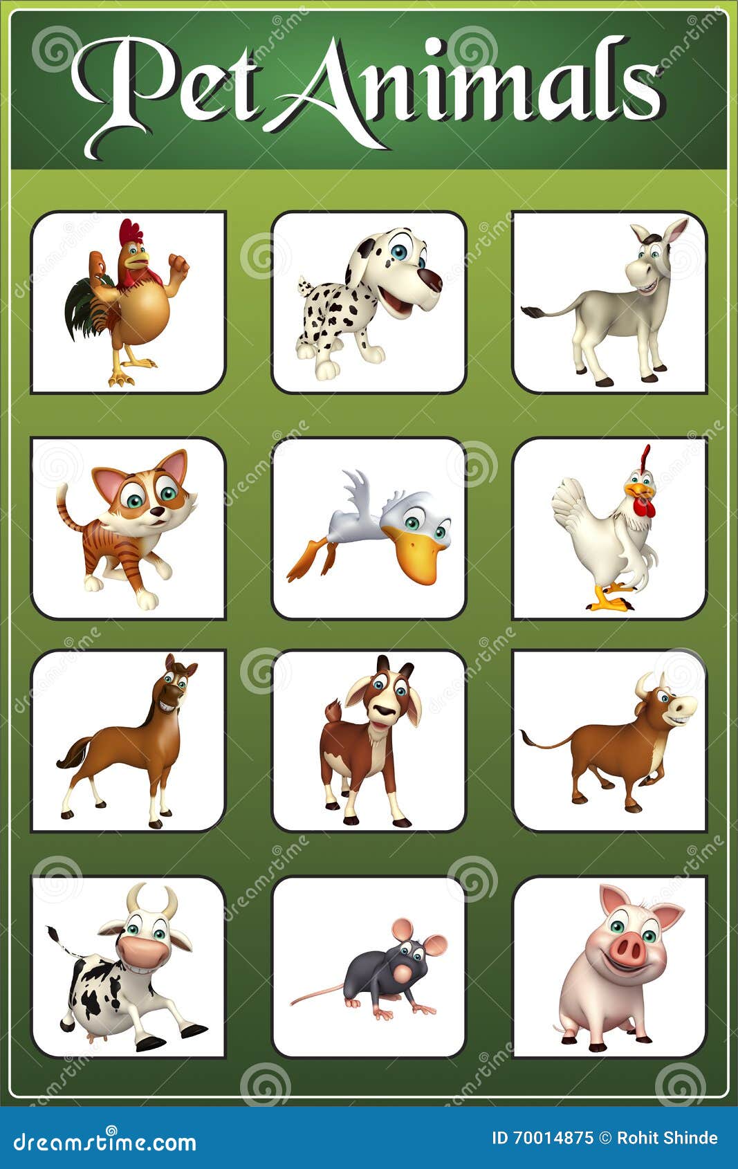 Pet animal chart stock illustration. Illustration of nature - 70014875