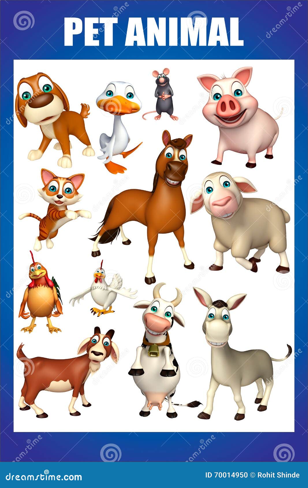 Pet animal chart stock illustration. Illustration of school - 70014950