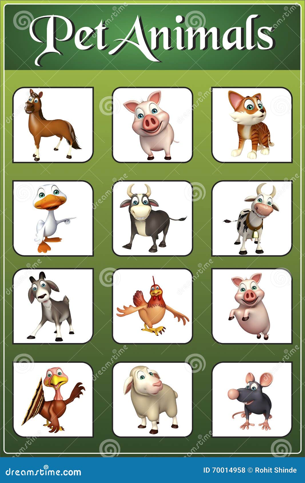 Pet animal chart stock illustration. Illustration of comic - 70014958