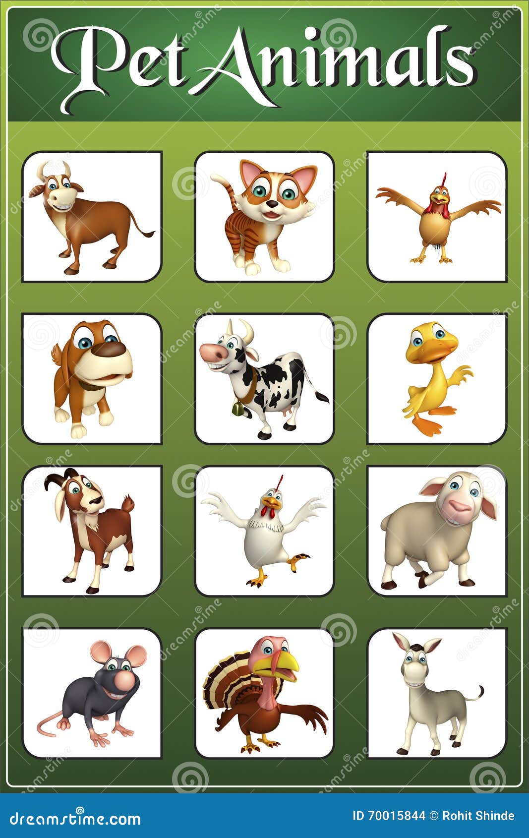 Pet animal chart stock illustration. Illustration of toon - 70015844
