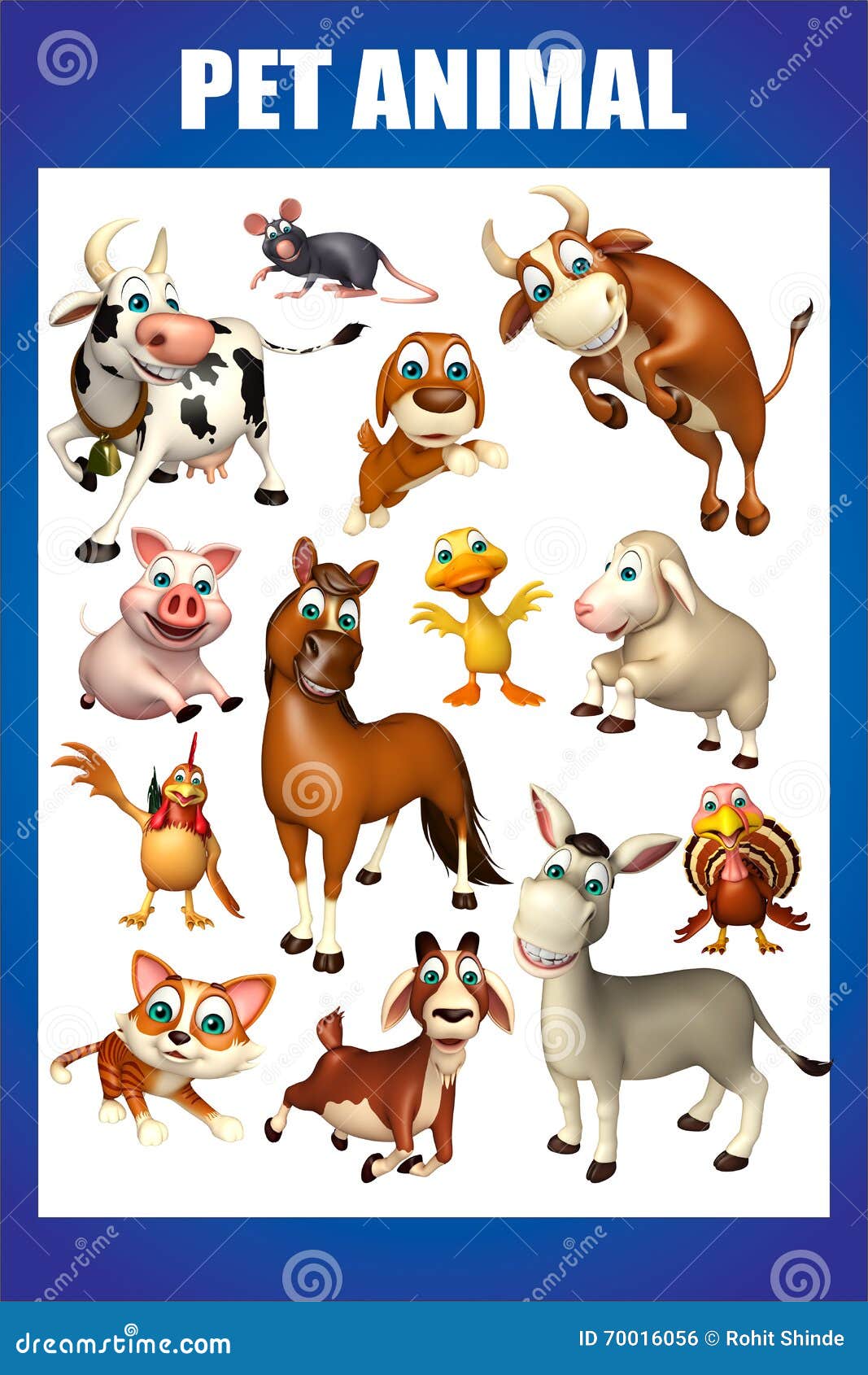 Pet animal chart stock illustration. Illustration of cute - 70016056