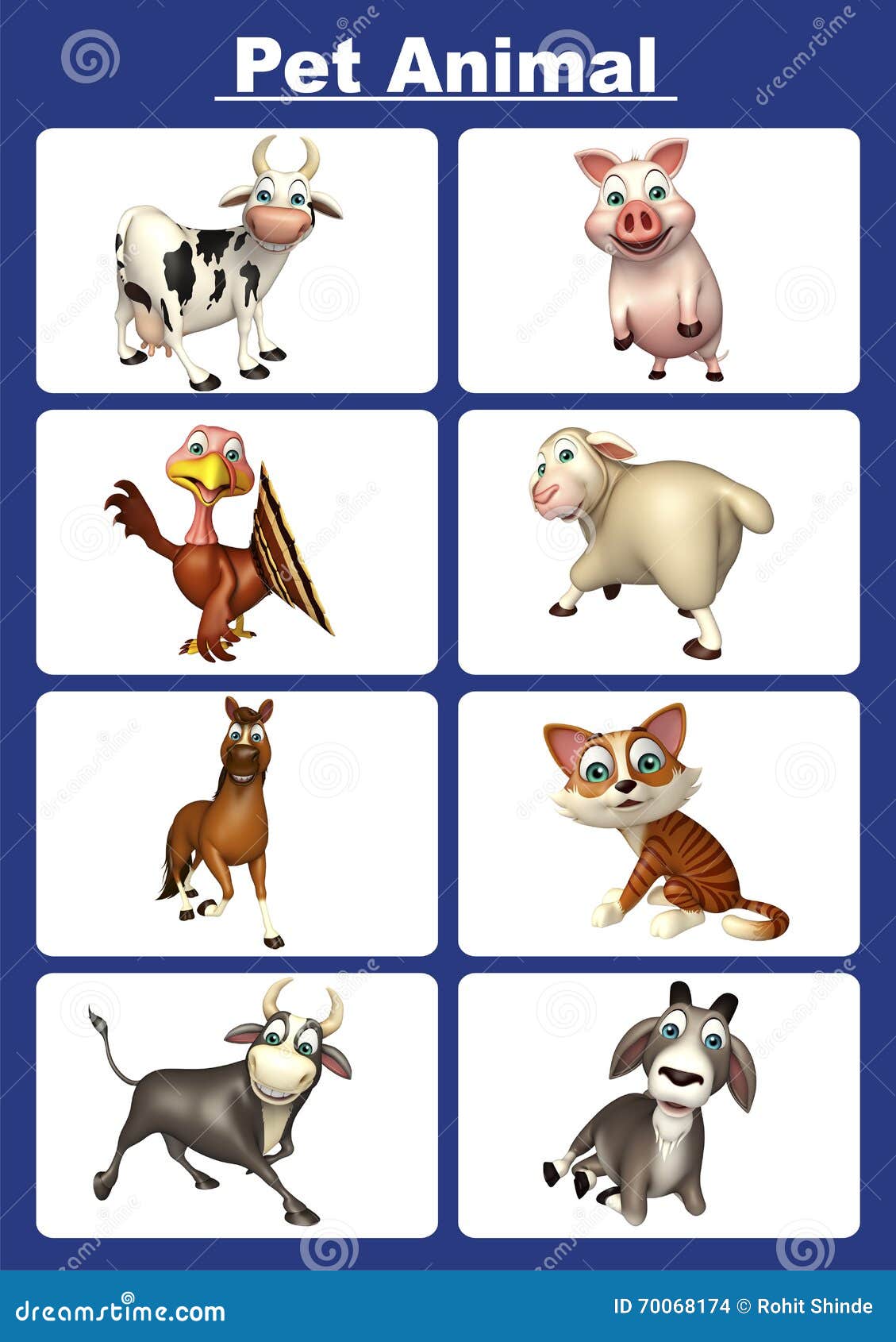 Pet animal chart stock illustration. Illustration of nature - 70068174