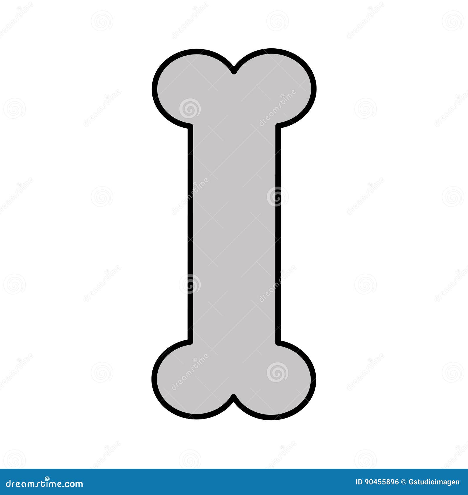 Pet bone silhouette icon stock vector. Illustration of shadow - 90455896