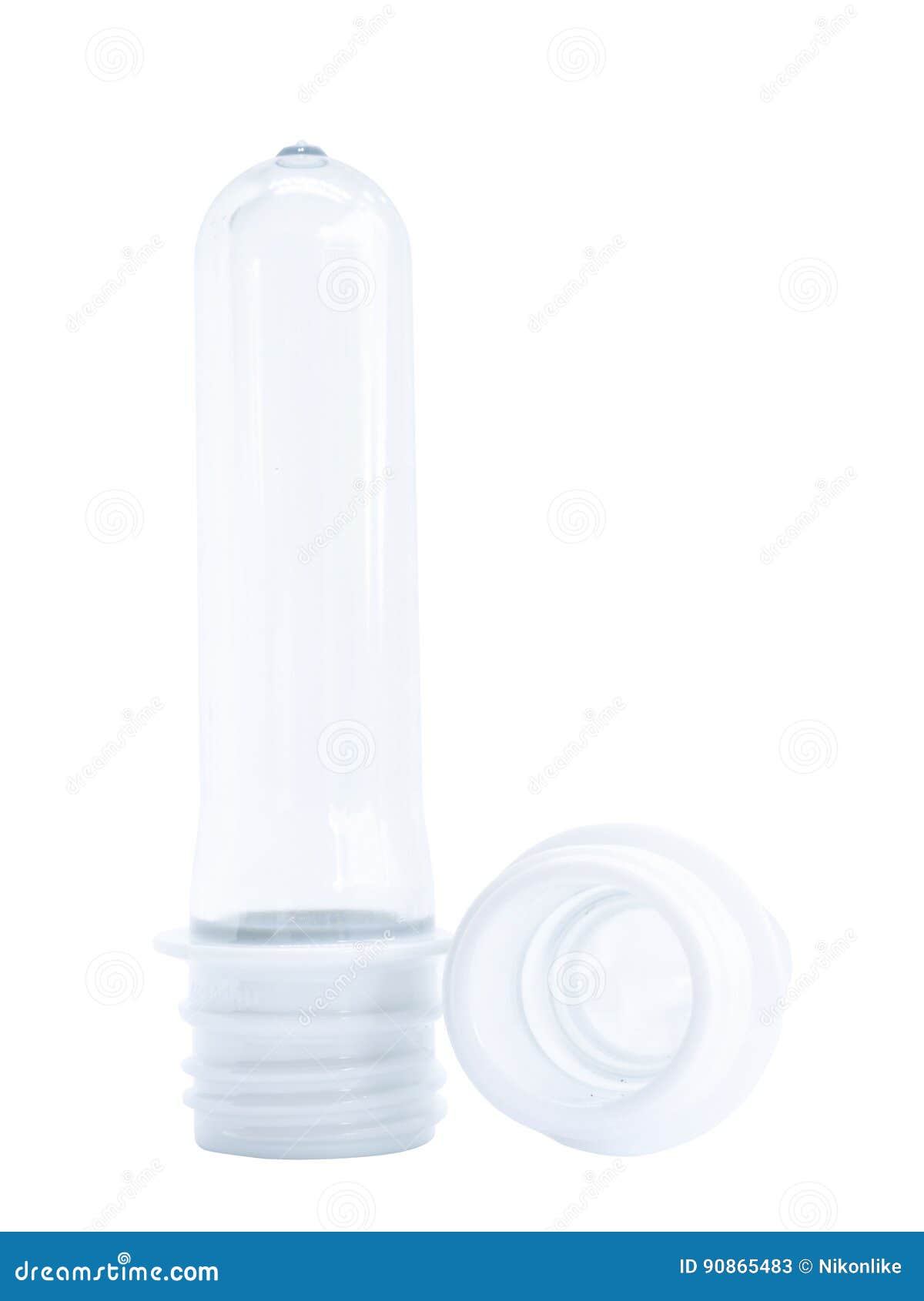 PET Bottle Preform on White Background. Stock Image - Image of ...