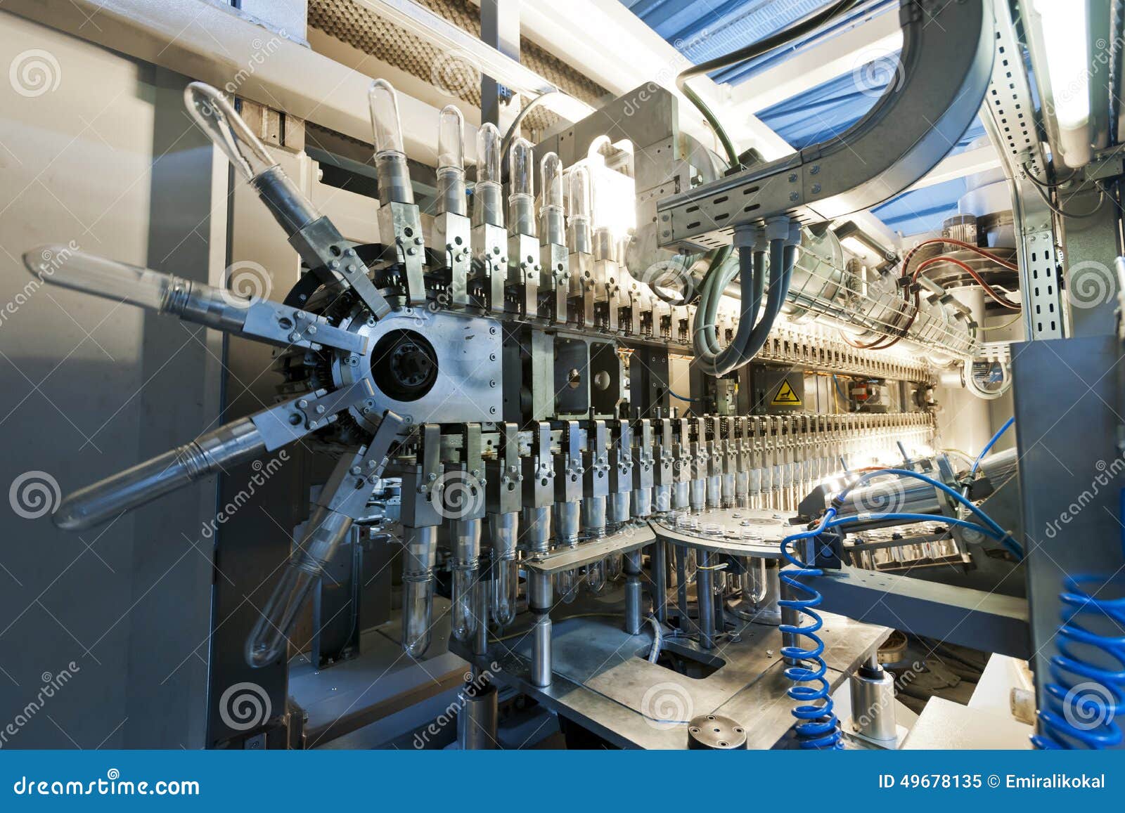 PET Bottle Preforms Before Blow Molding, Filling And Labeling Process ...