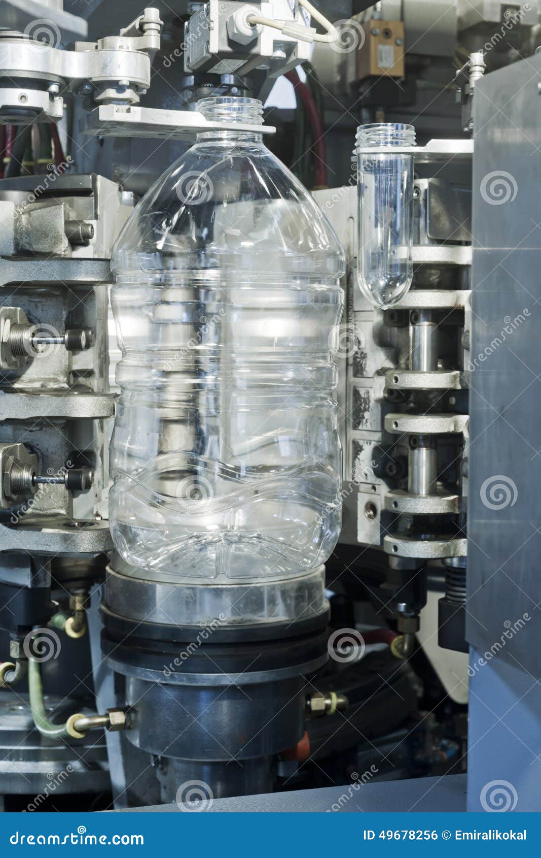 PET Bottle Preforms Before Blow Molding, Filling And Labeling Process ...