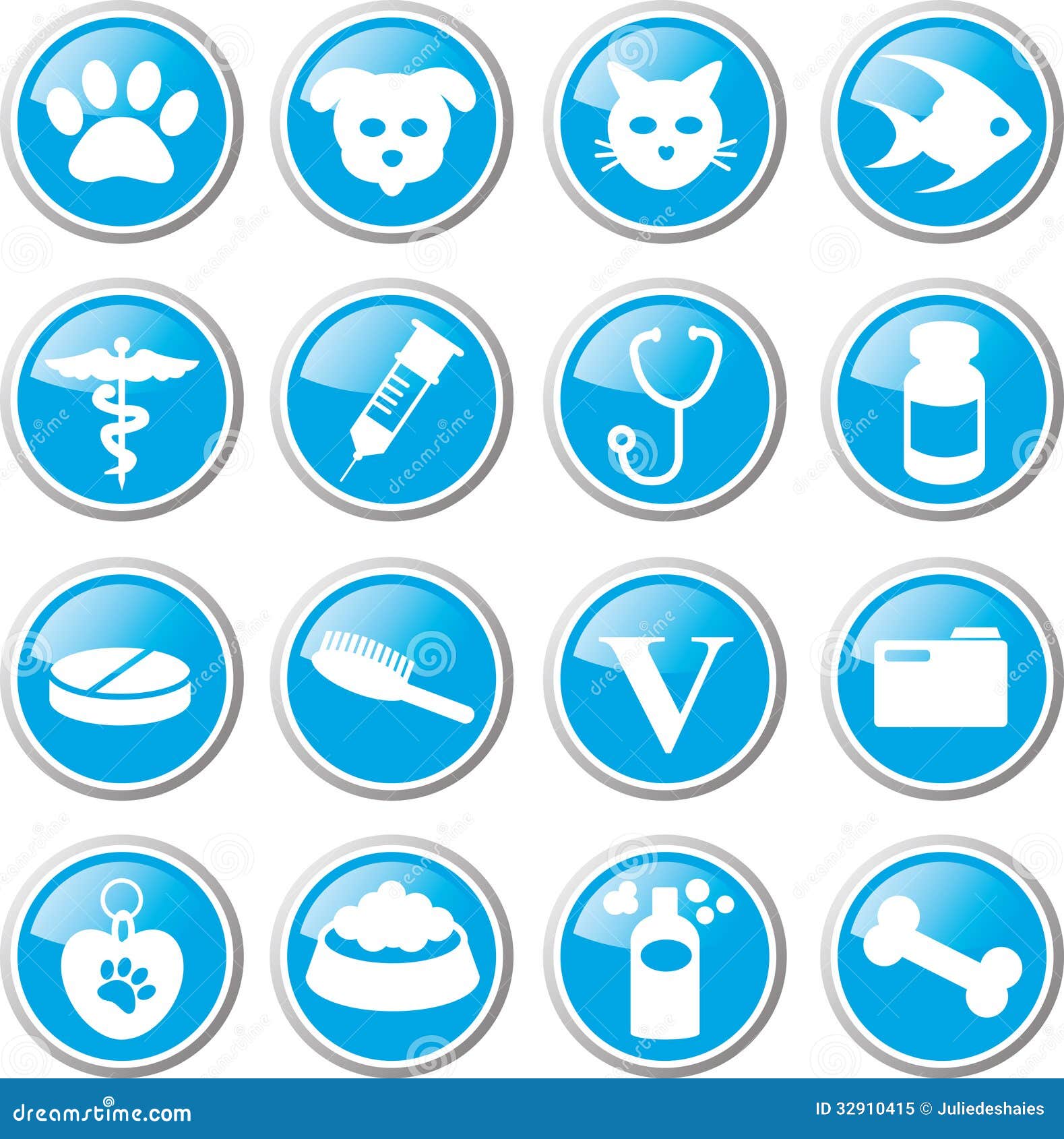 Pet care icon set stock illustration. Illustration of healthcare - 32910415