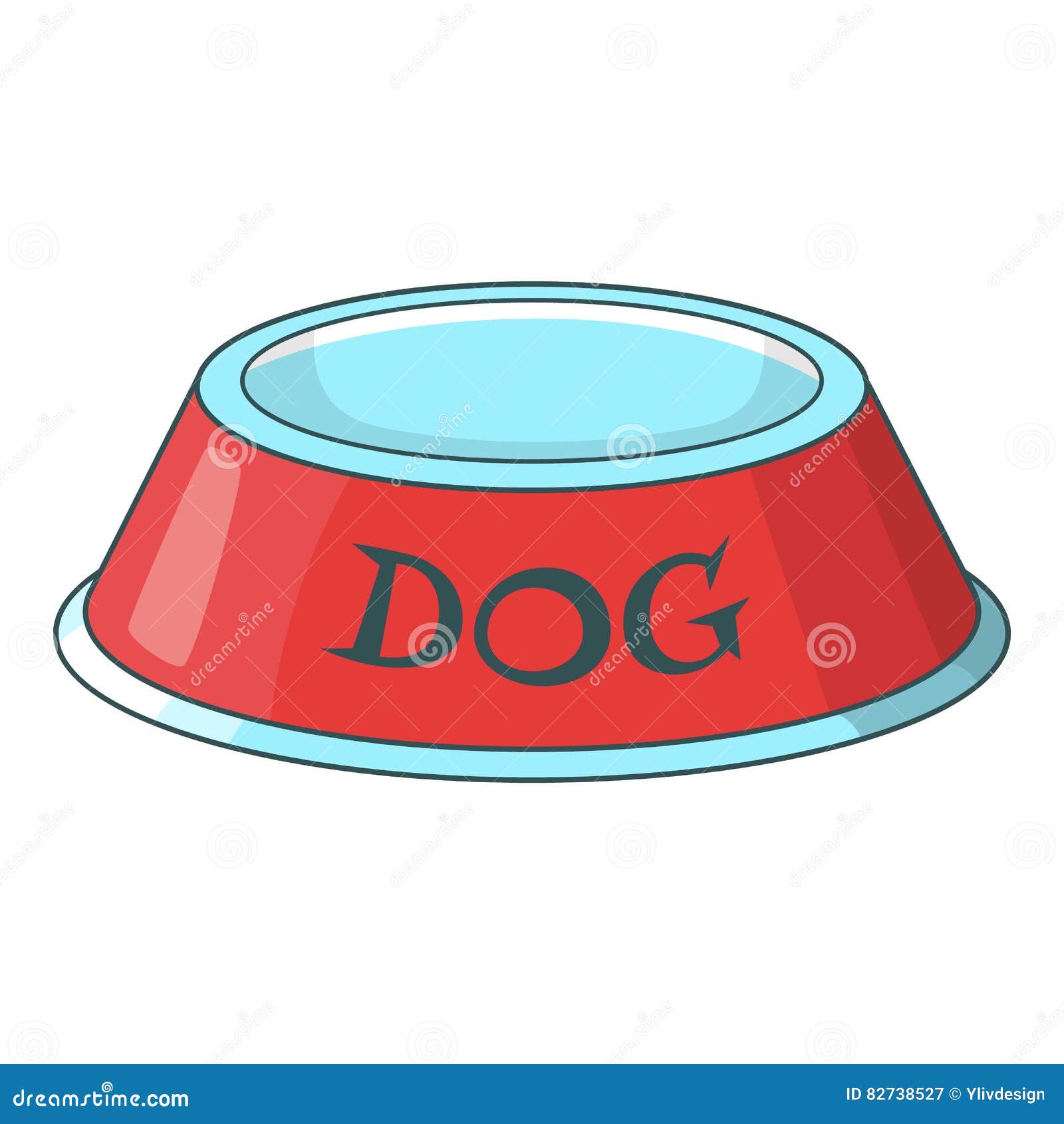 Pet Dog Bowl Icon, Cartoon Style Stock Vector - Illustration of health ...