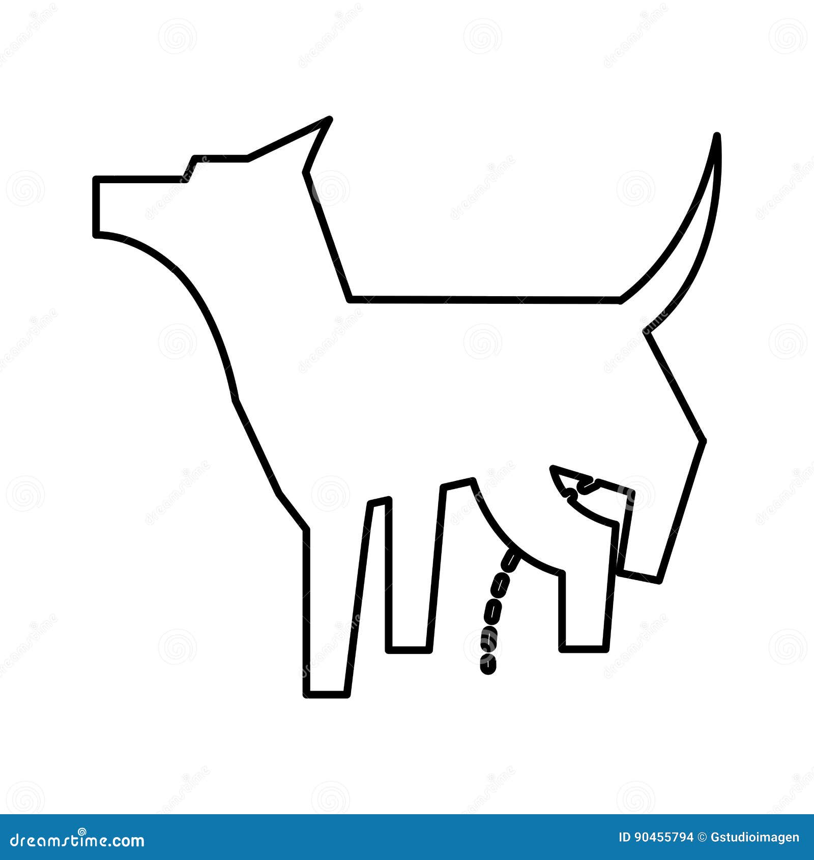 Pet Dog Peeing Mascot Silhouette Stock Vector - Illustration of shape ...