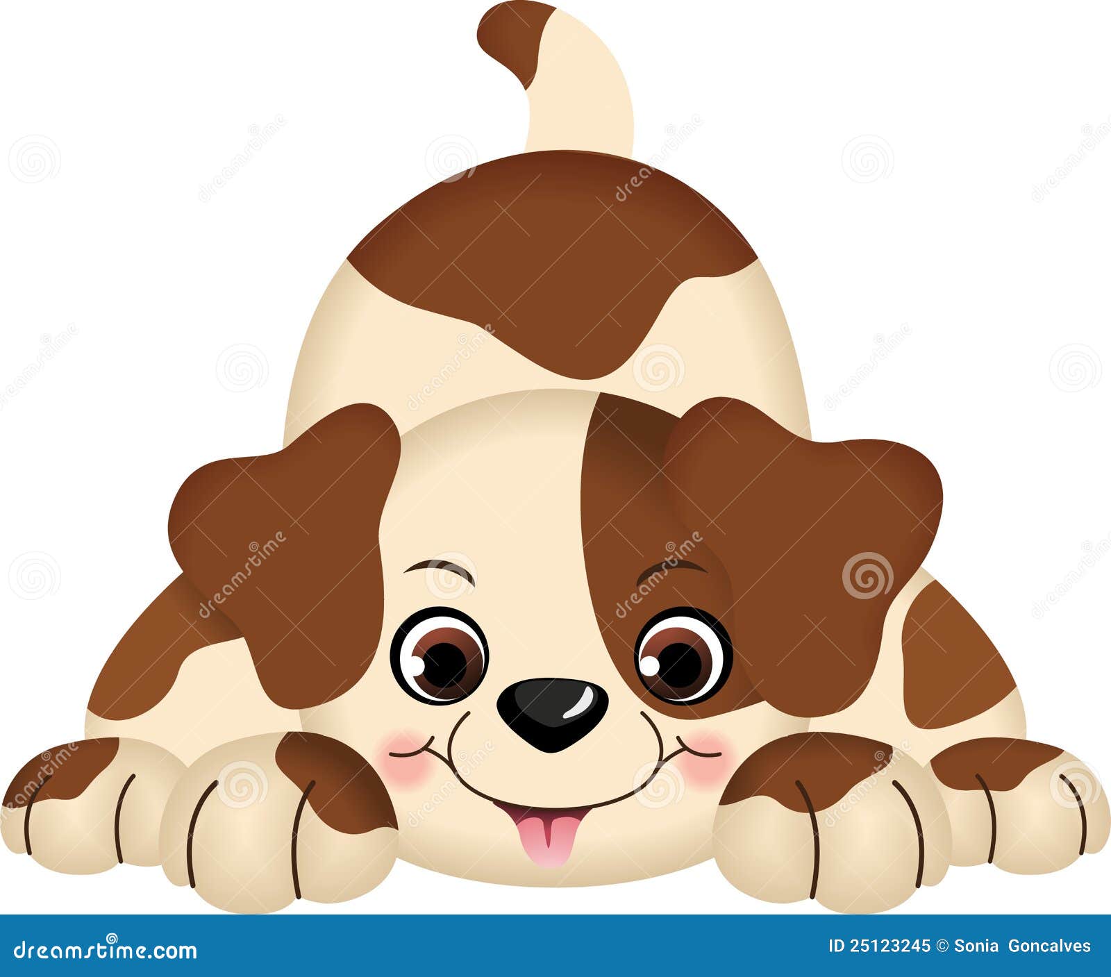 Pet Dog Playing stock vector. Illustration of smile, nature - 25123245