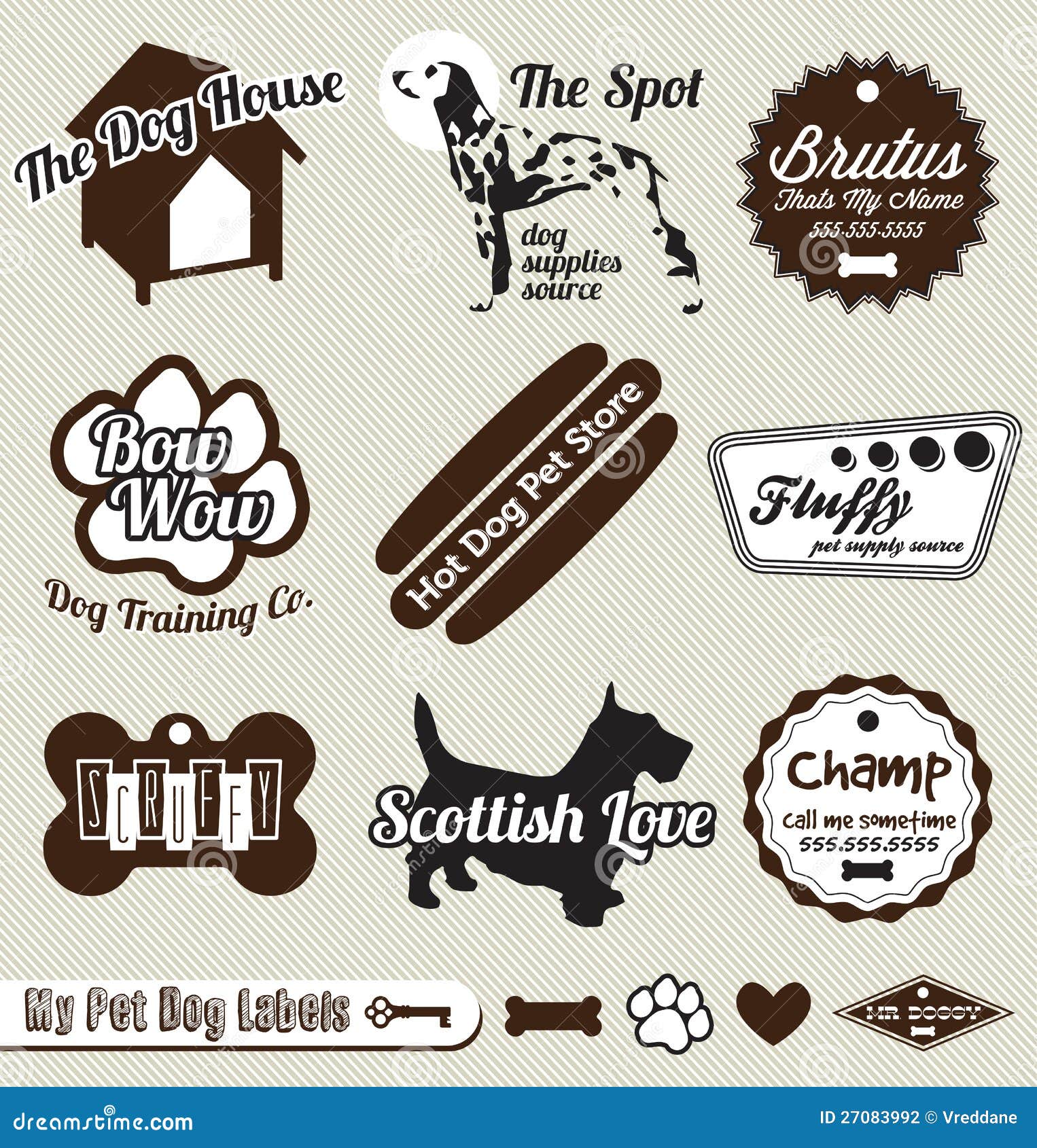 Pet Dog Shop Labels and Stickers Stock Vector - Illustration of emblem ...