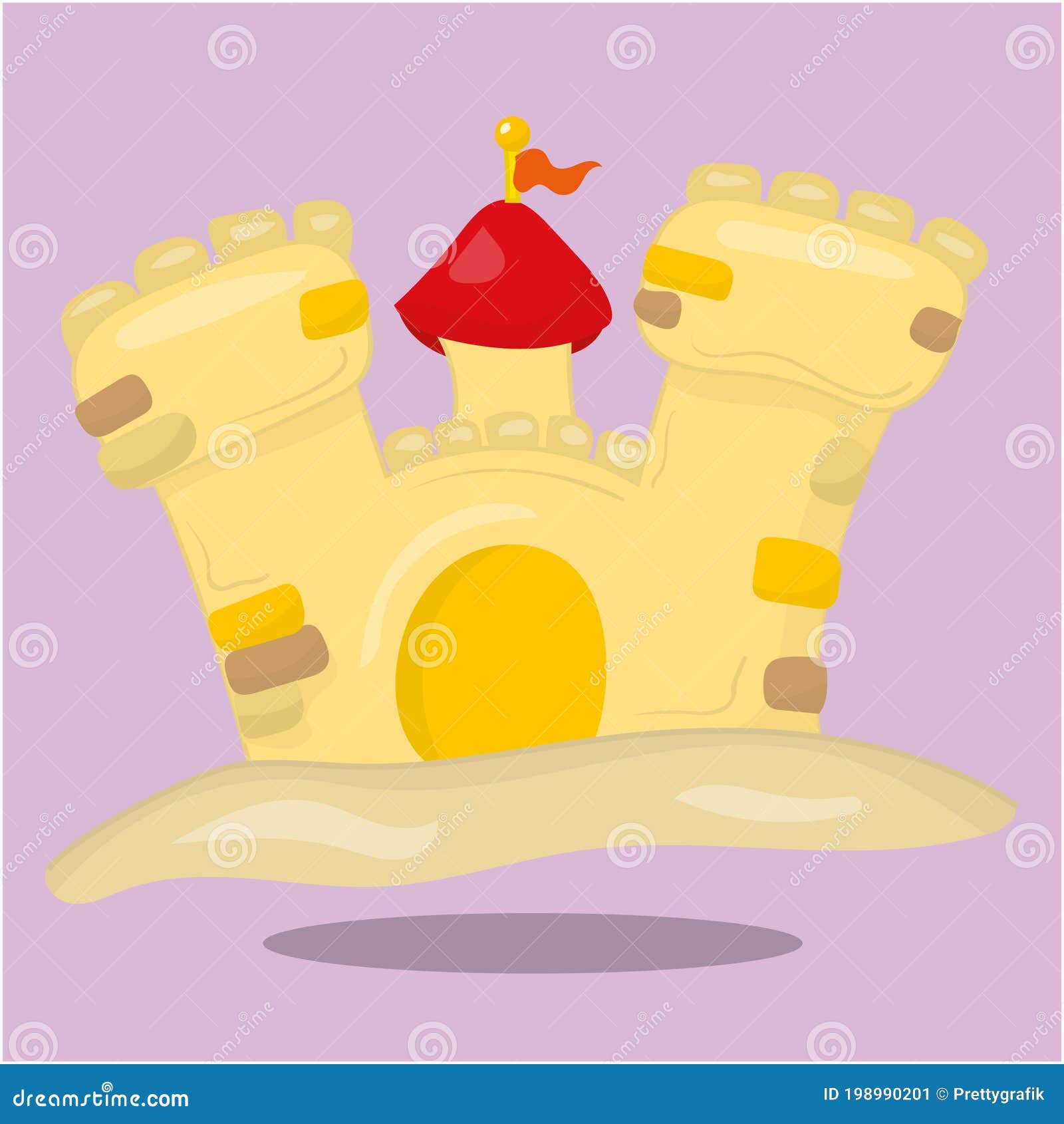 Pet fish castle 06 stock vector. Illustration of castle - 198990201