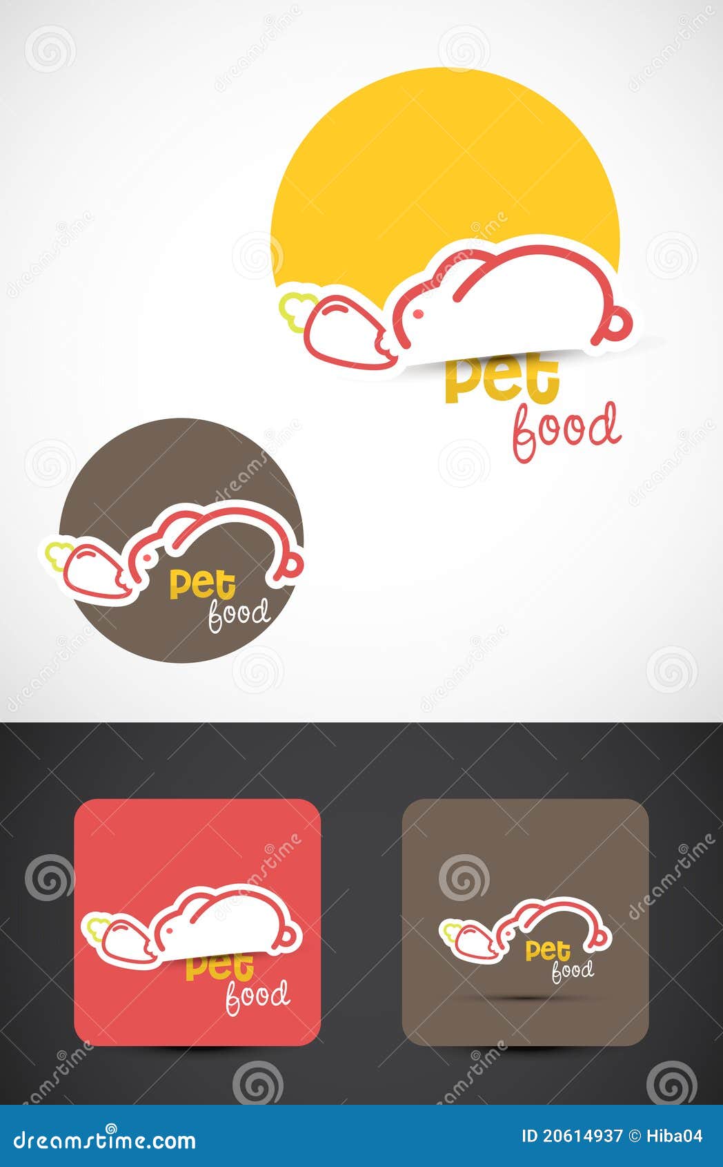 Pet food logo stock vector. Illustration of food, shape - 20614937