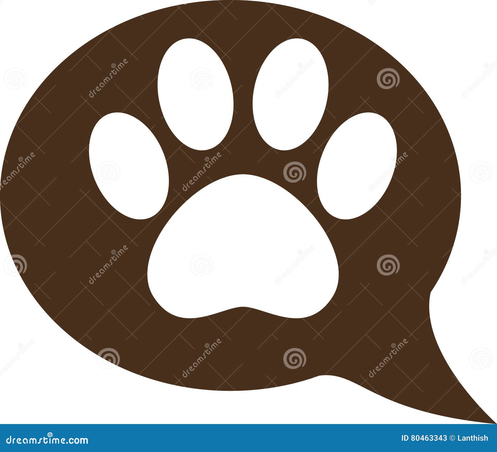 Pet foot stock vector. Illustration of foot, wildlife - 80463343