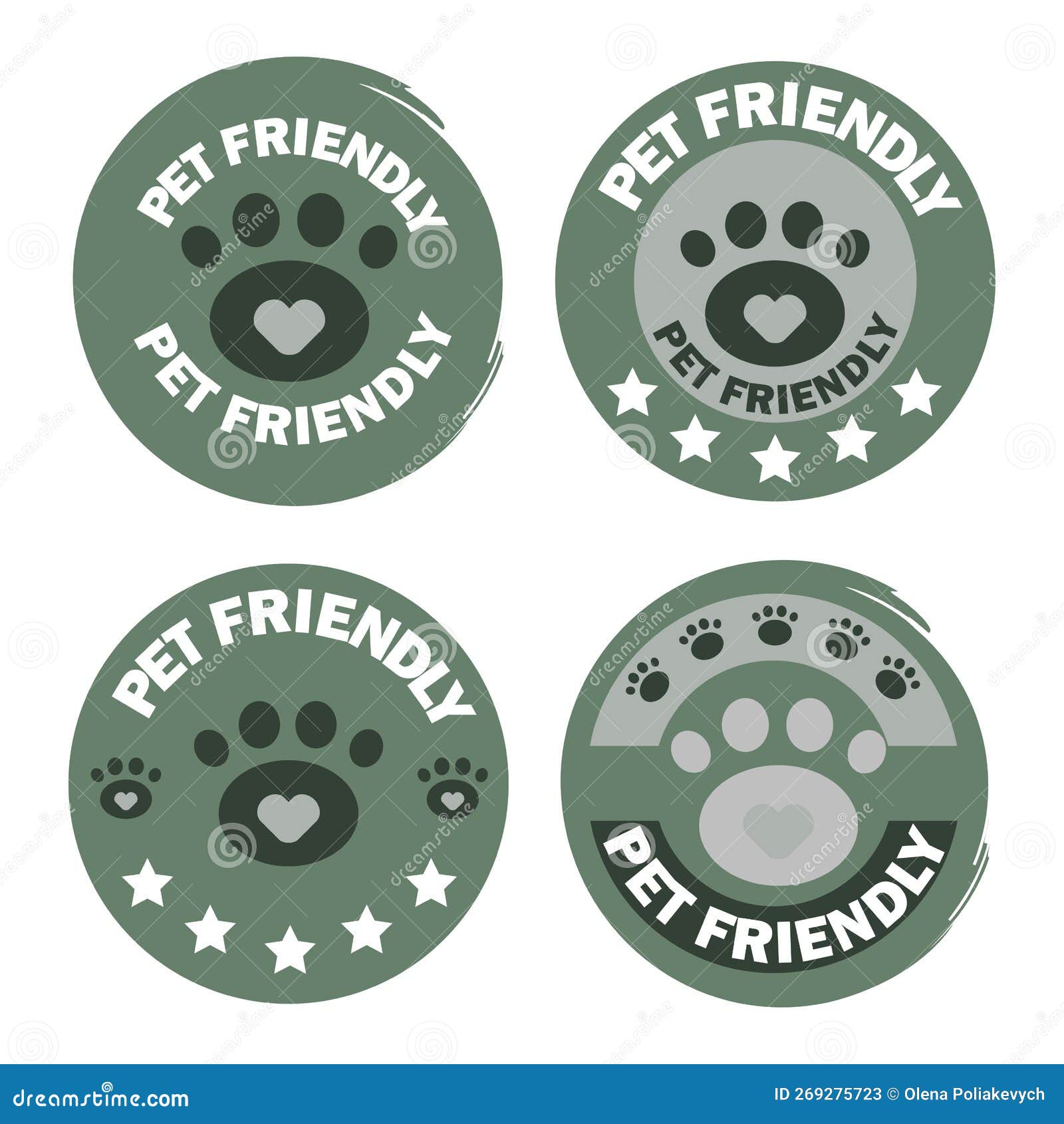 Pet Friendly Sign. Animal Friendly Sign on White Background. Vector ...