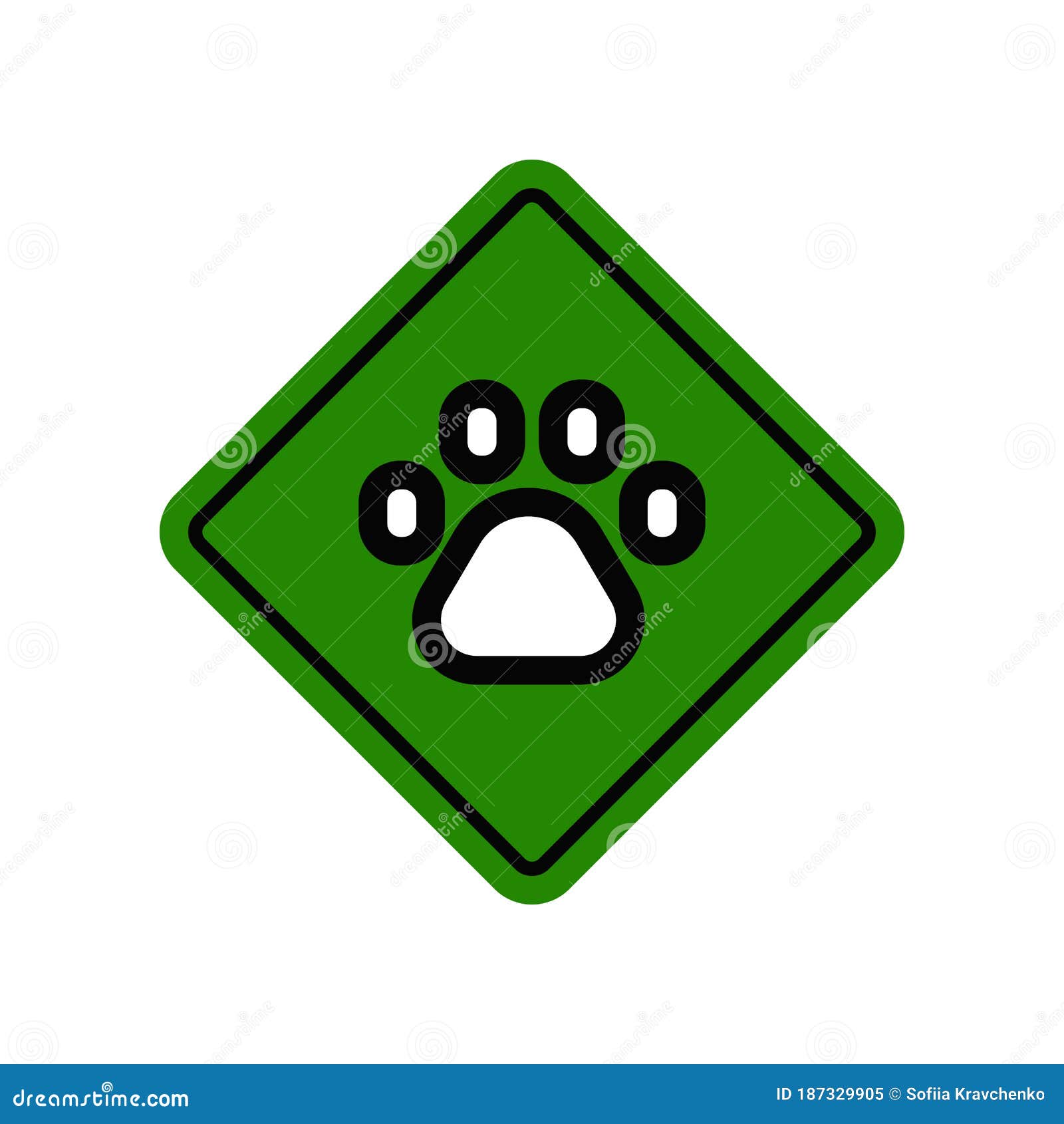 Pet friendly sign stock vector. Illustration of entry - 187329905