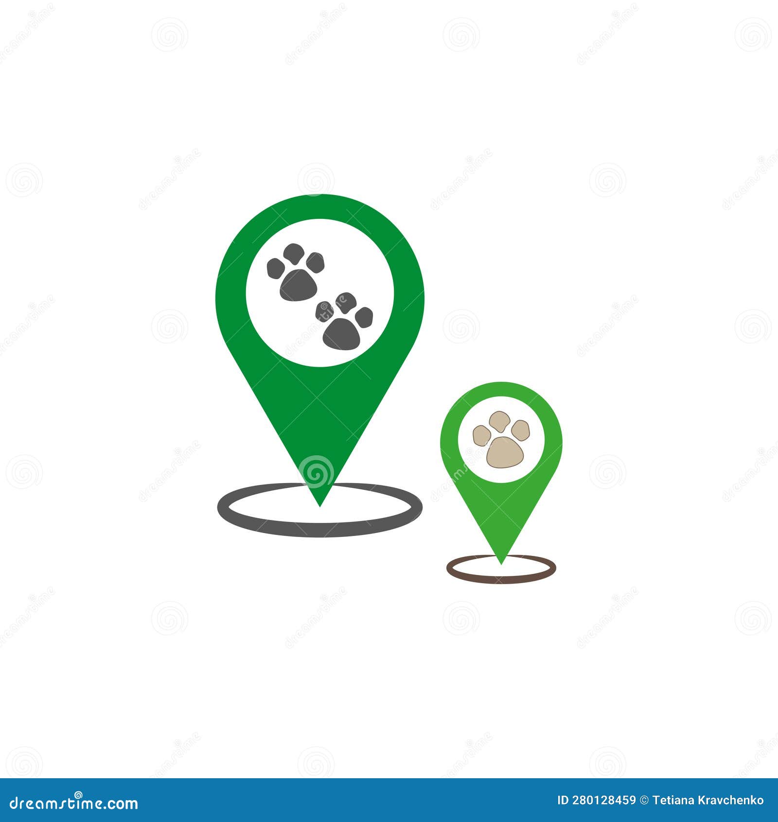 Pet and Gps Locator Symbol or Icon. Vector Illustration. Stock Image ...