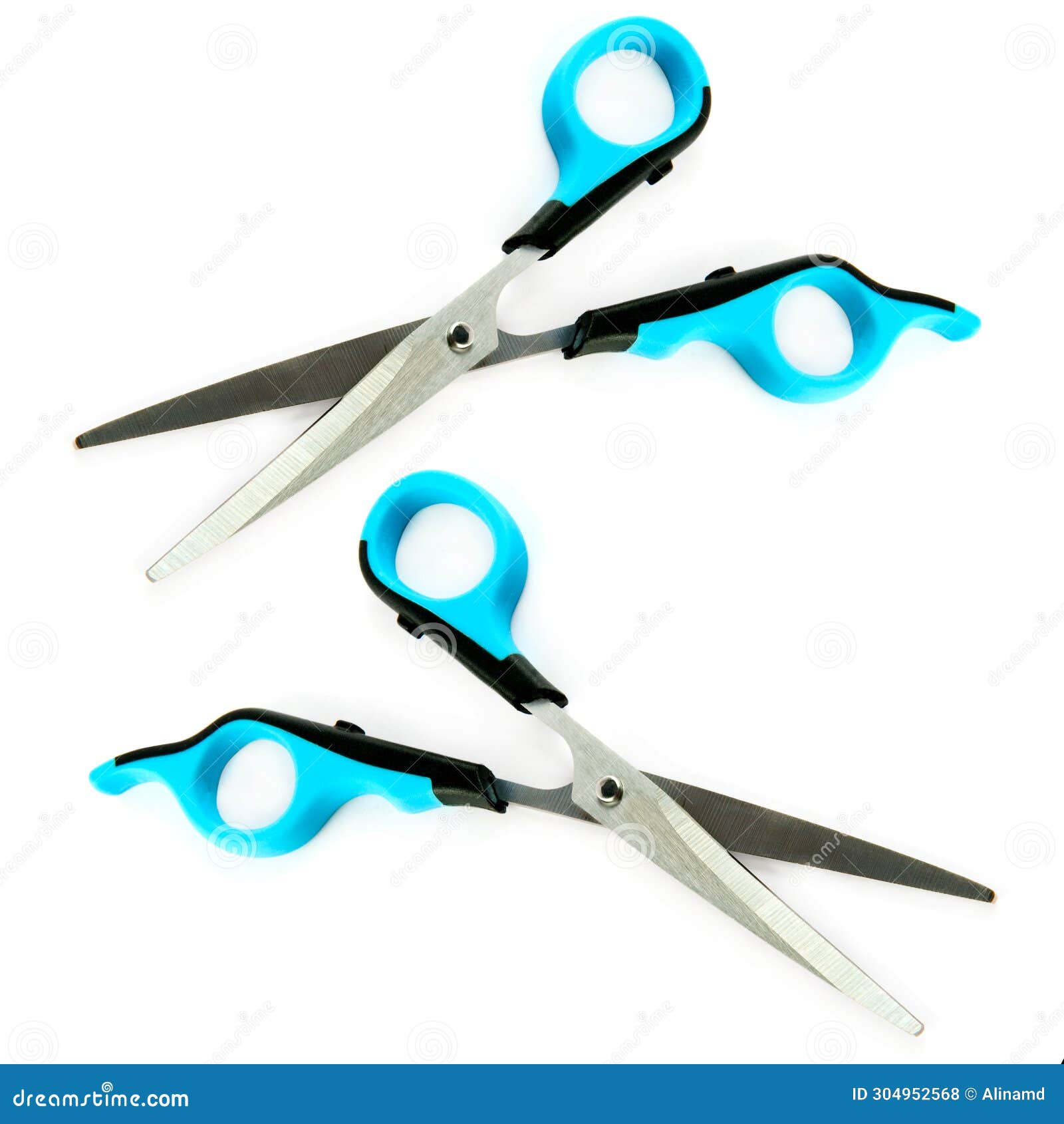 Pet Grooming Scissors Isolated On White . Collage Stock Photo ...