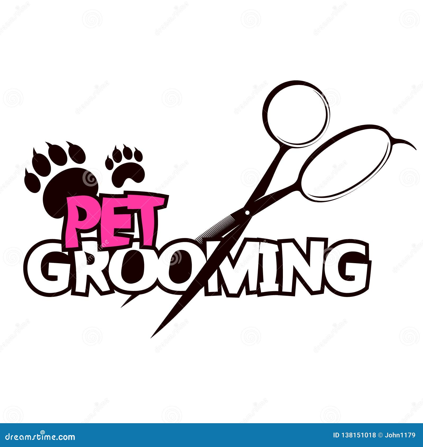 Pet Grooming vector stock illustration. Illustration of salon - 138151018