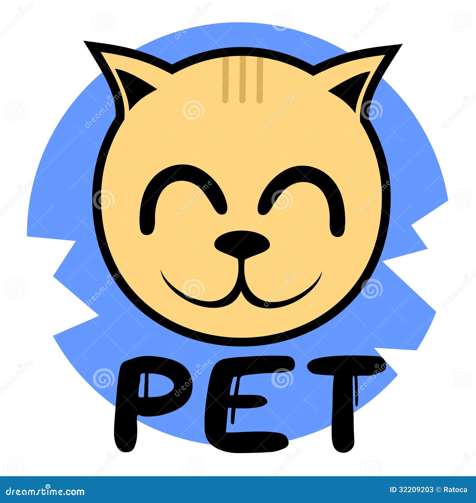 Pet icon cat stock vector. Illustration of sticker, drawing - 32209203
