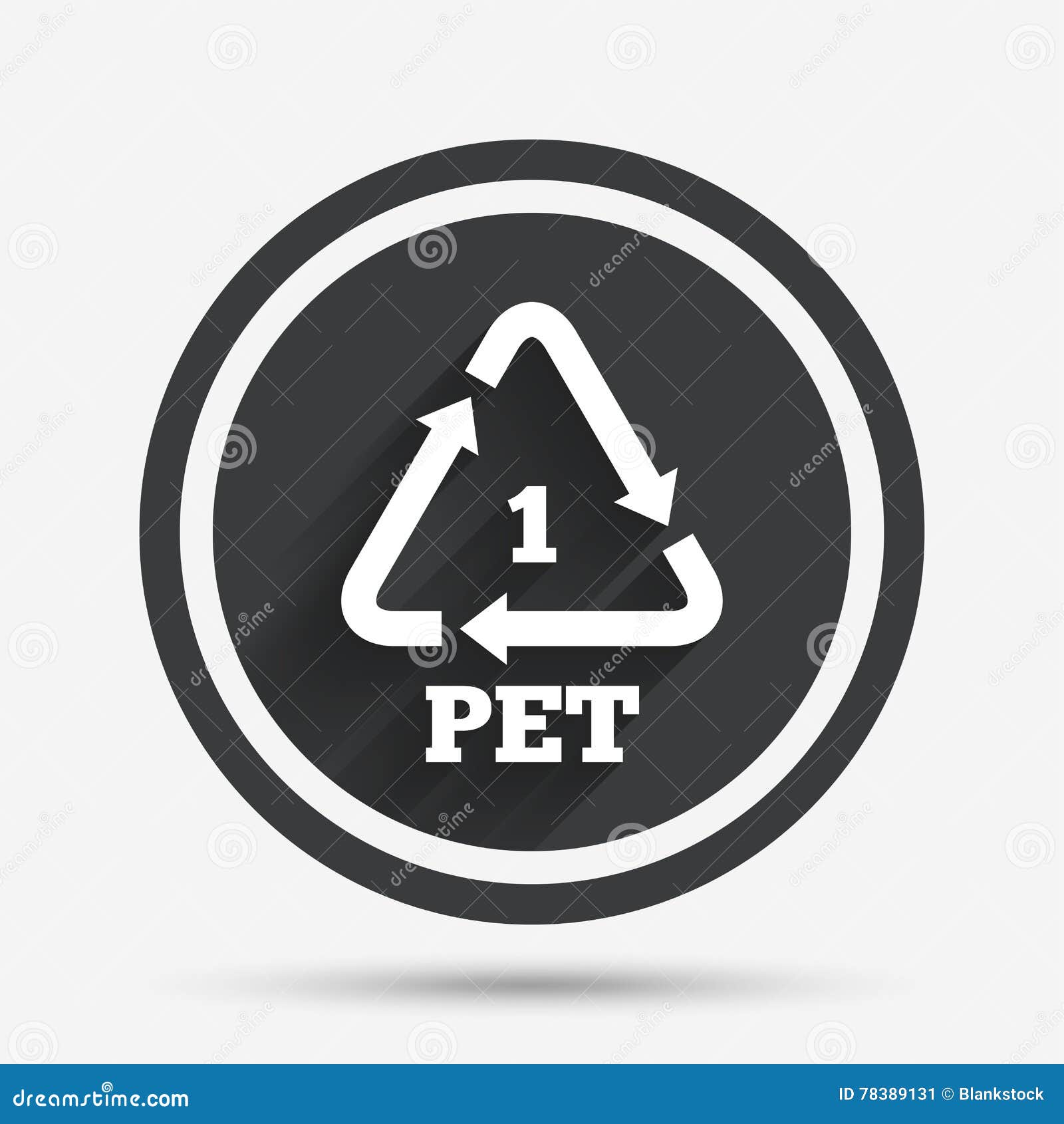 PET 1 Icon. Polyethylene Terephthalate. Stock Vector - Illustration of ...