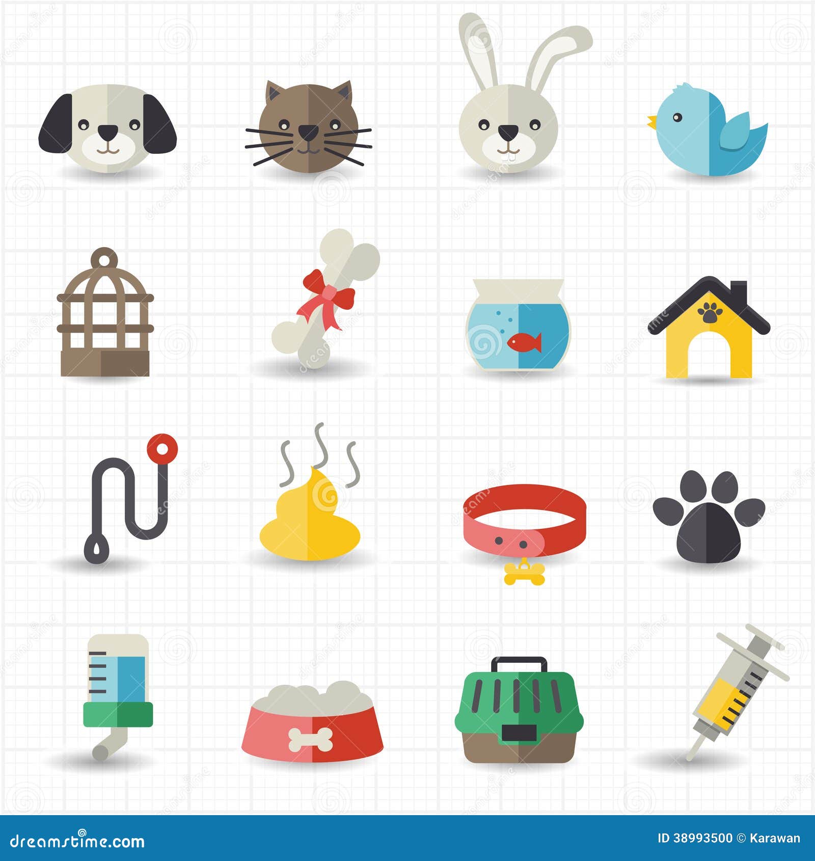 Pet icons stock vector. Illustration of bottle, puppy - 38993500