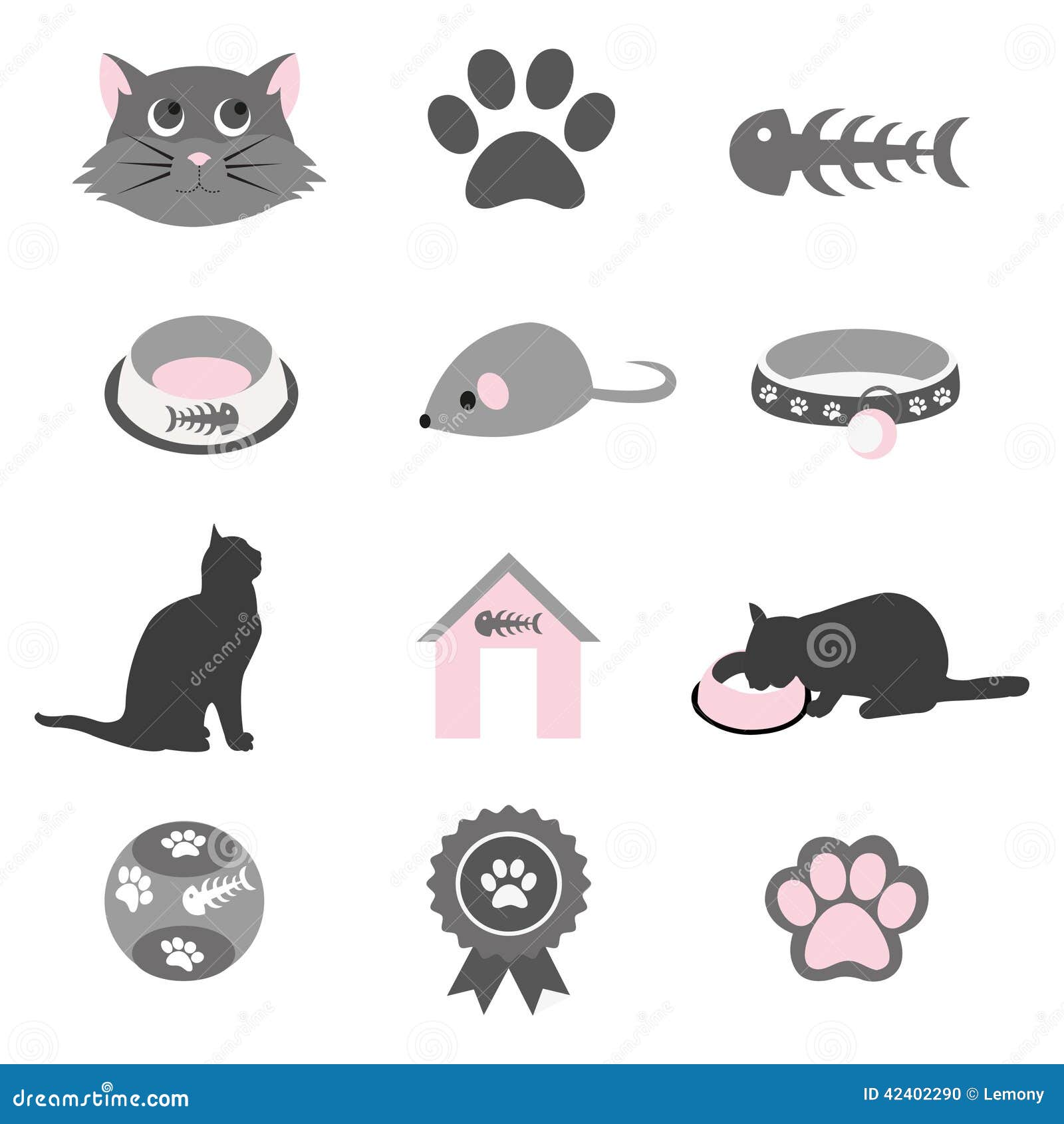 Pet icons set stock vector. Illustration of clinic, medical - 42402290