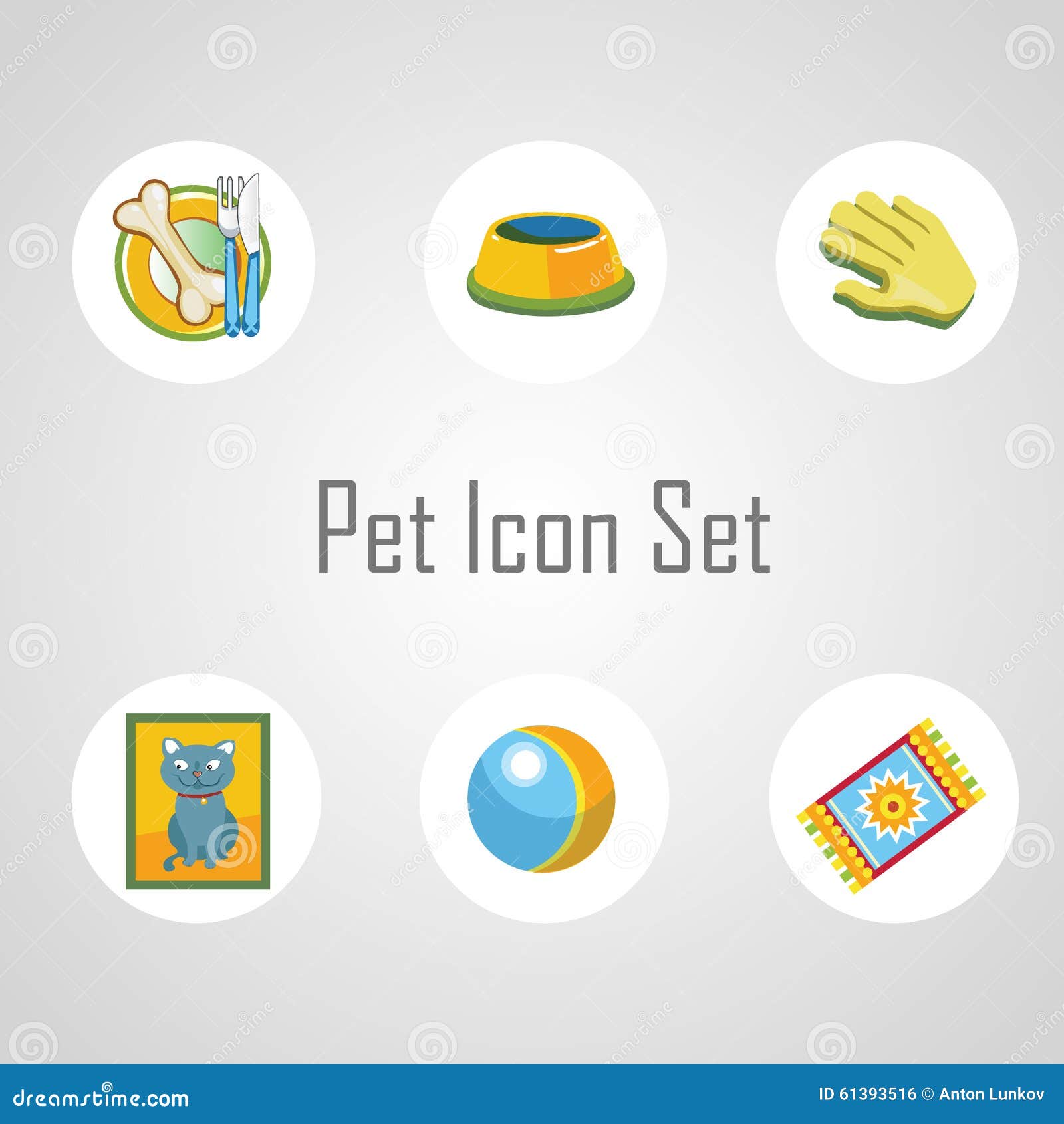 Pet icons set stock vector. Illustration of pedigreed - 61393516