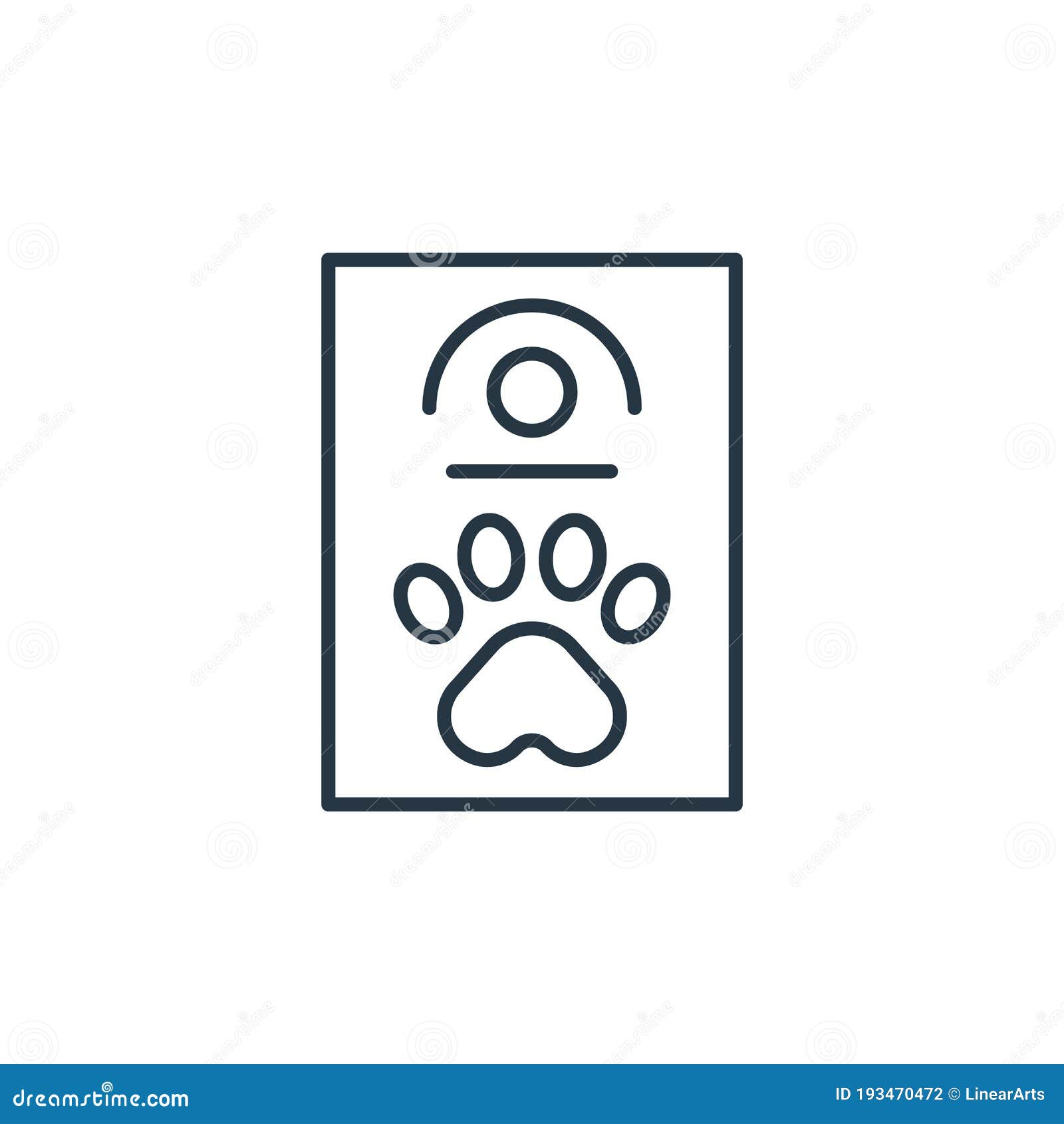 Pet Insurance Icon Vector from Animals Concept. Thin Line Illustration ...
