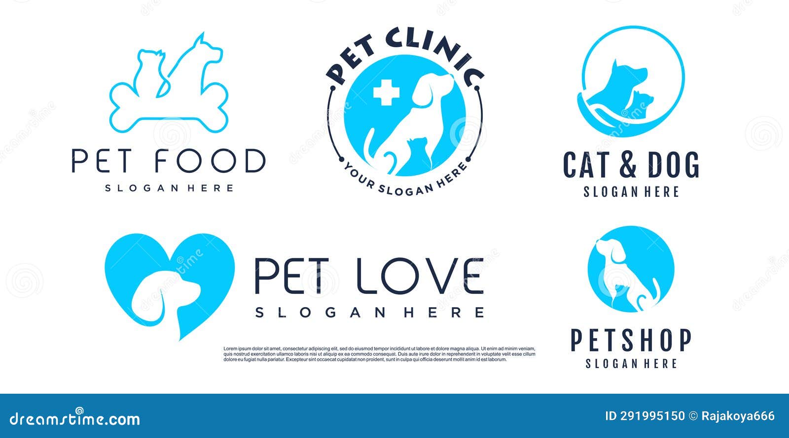 Pet Logo Design with Creative Unique Element Logo Collection Premium ...