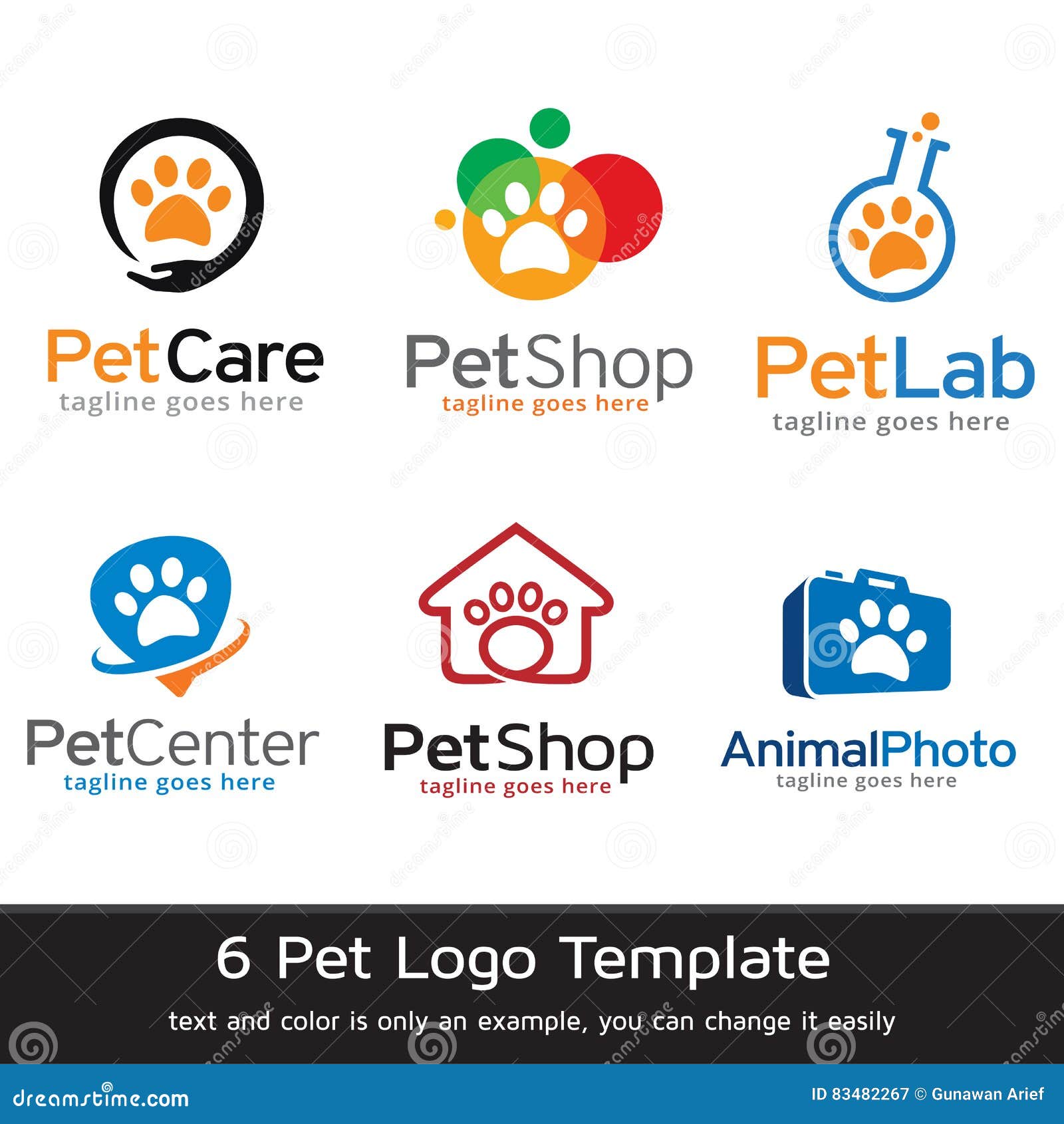 Pet Logo Template Design Vector Stock Vector - Illustration of design ...