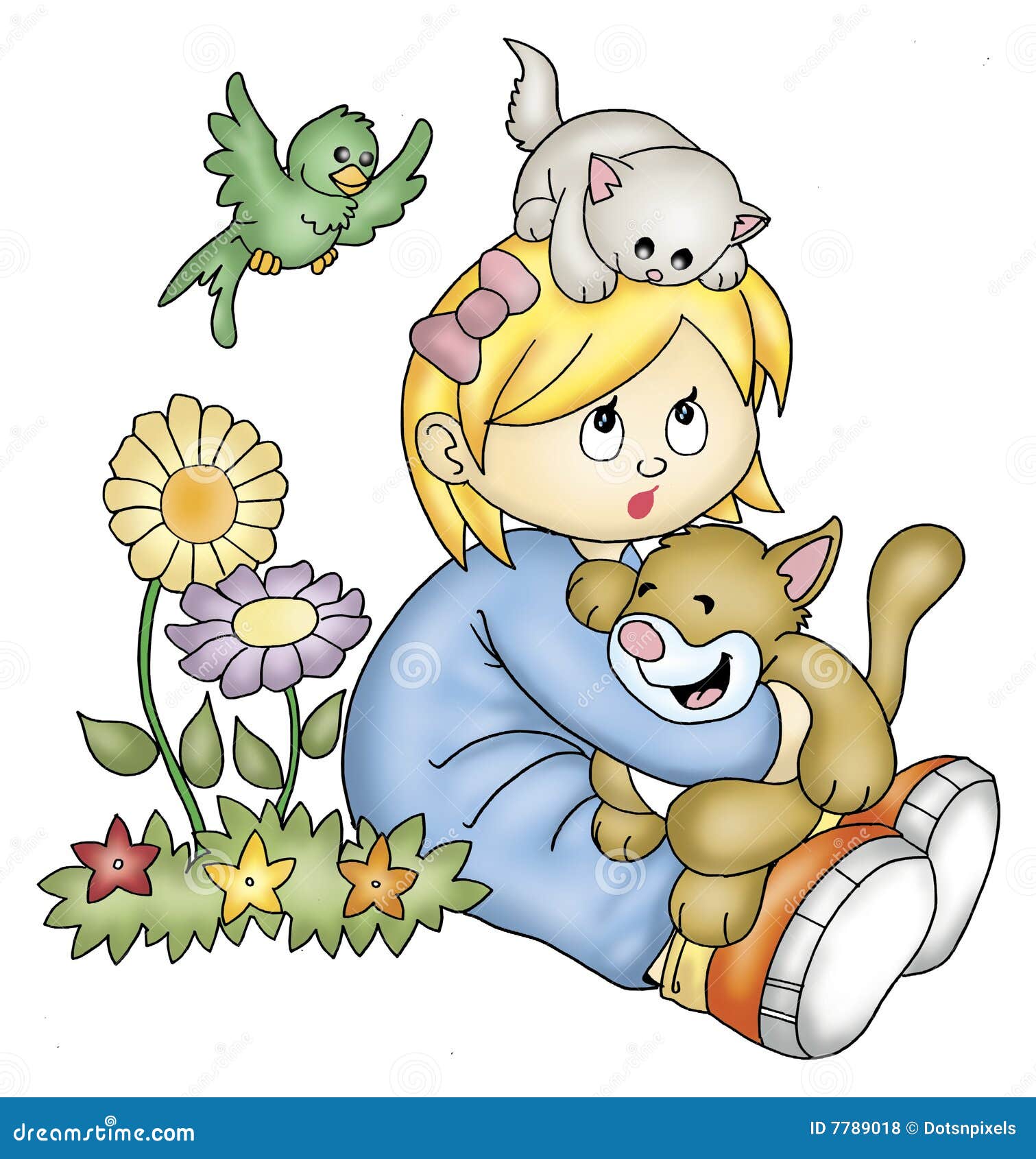 Pet lover stock photo. Image of child, colorful, cute - 7789018