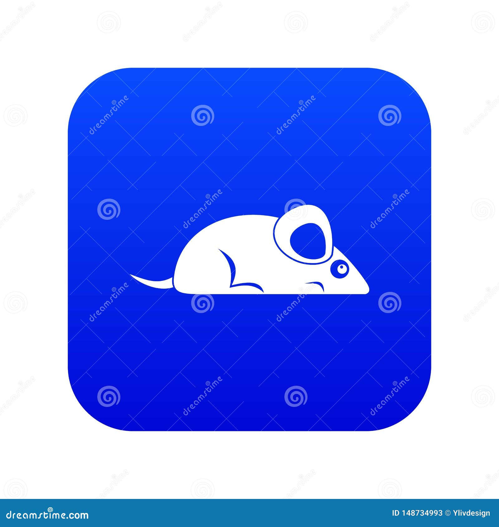 Pet Mouse Icon Digital Blue Stock Vector - Illustration of animal, blue ...