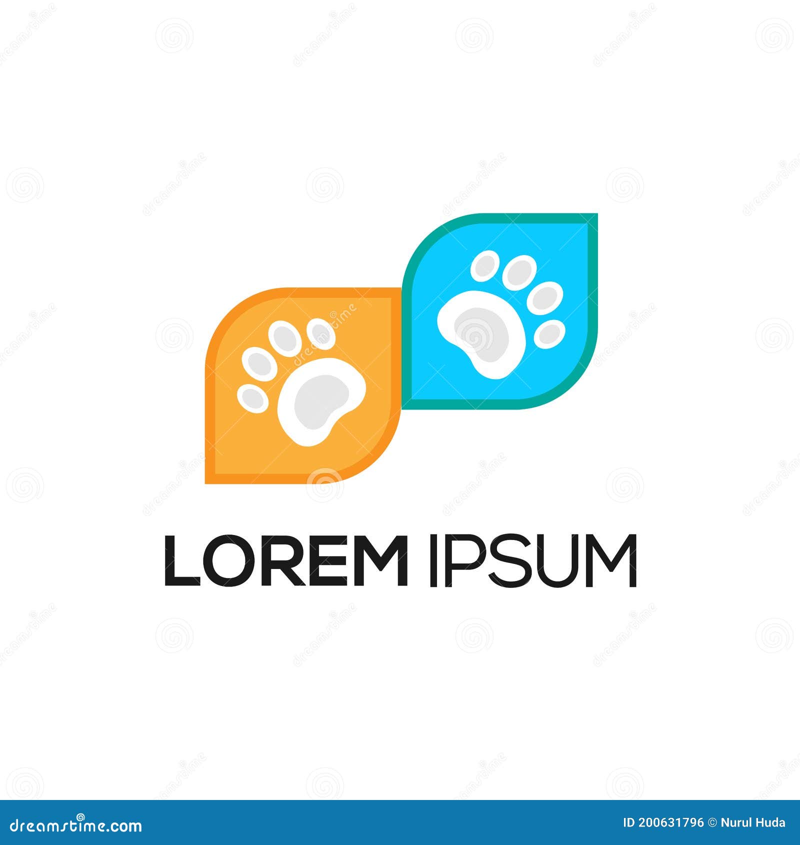 Pet Paw Logo Design Simple Vector Modern Template Stock Vector ...