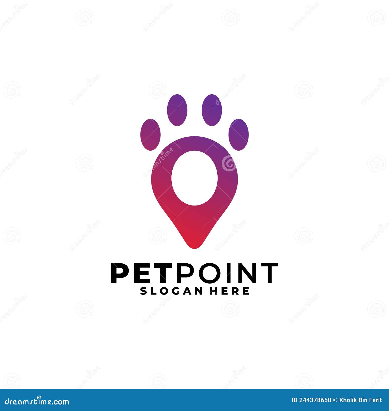 Pet Point Logo Vector Design Stock Vector - Illustration of position ...