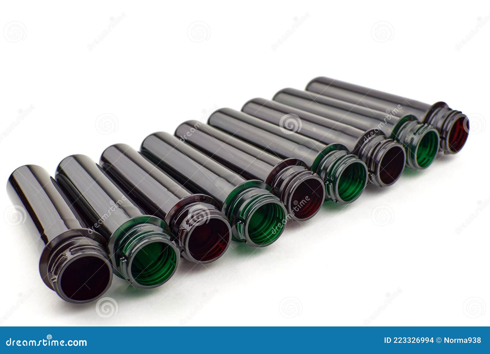 PET Preforms on a White Background. Blanks for Creating Plastic Bottles ...