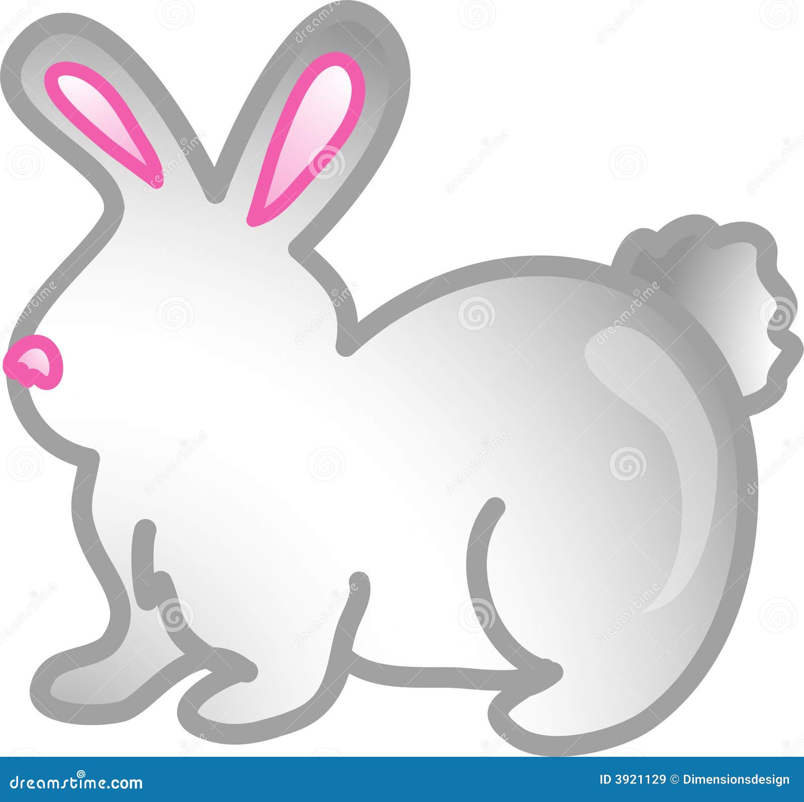 Rabbit Icon Set. Bunny Outline And Silhouette Vector Illustration ...