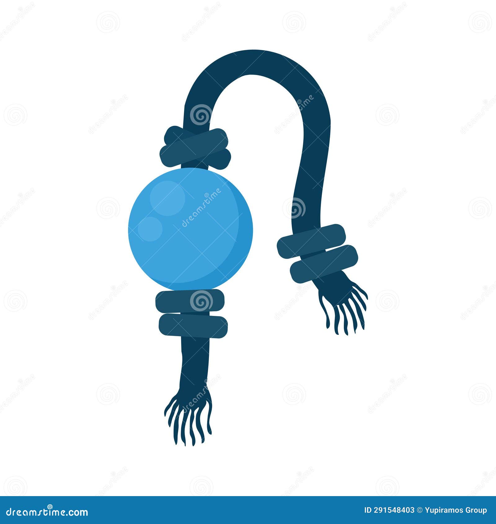 Pet Rubber Toy Ball with Strings Stock Illustration - Illustration of ...