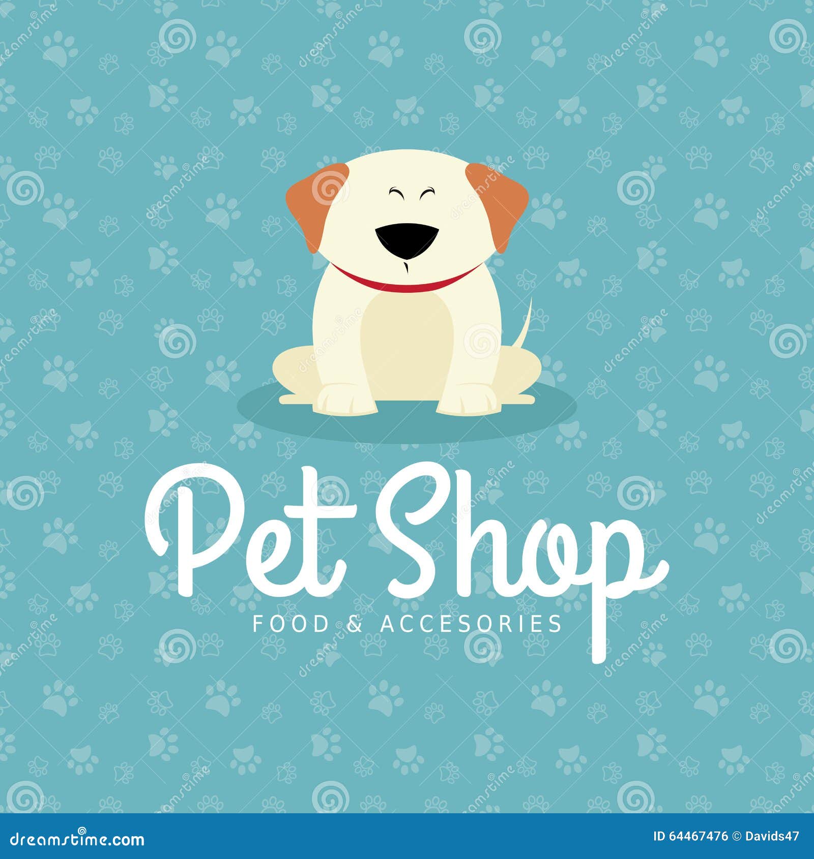 Pet shop background stock vector. Illustration of cage - 64467476